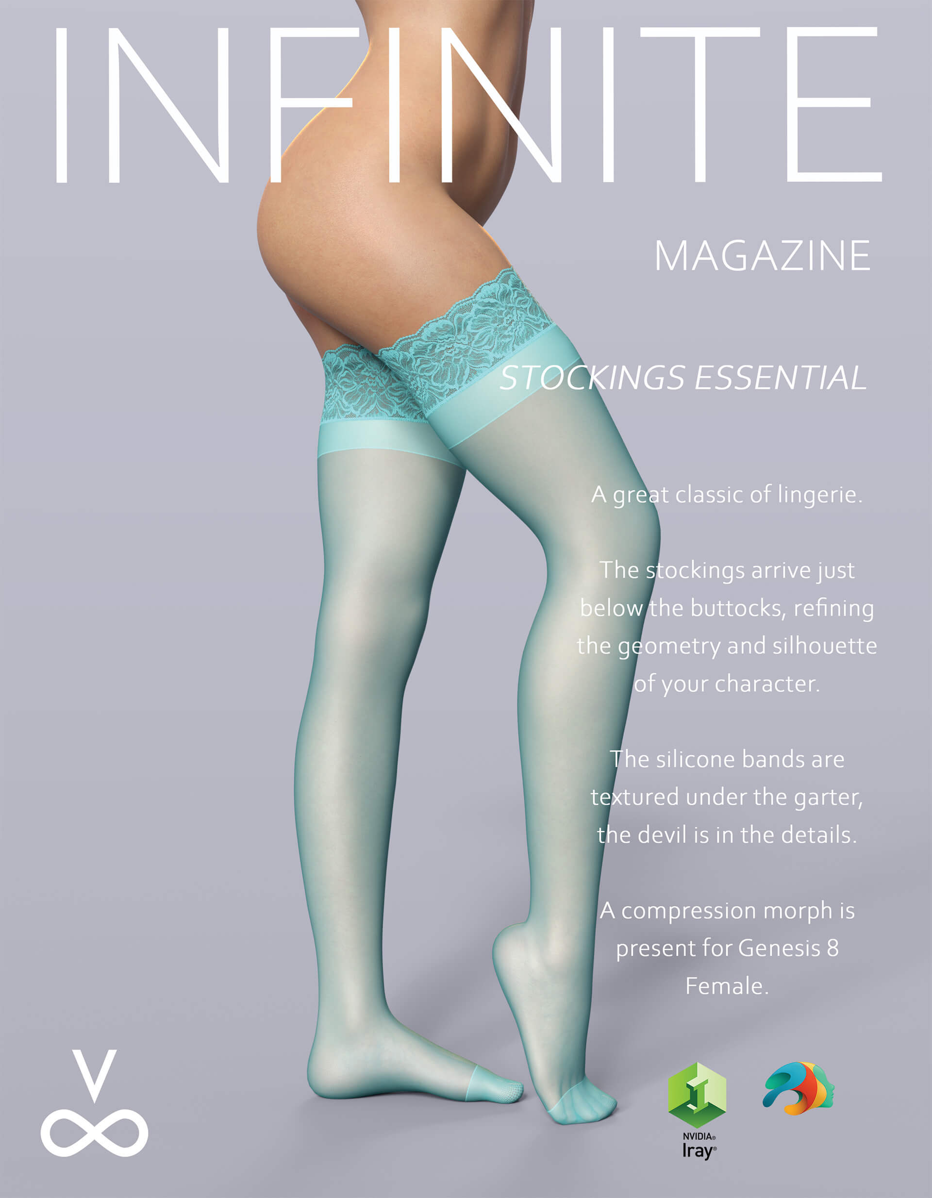 Stockings Essential G8F 3D Render, Digital Art by V8Infinite