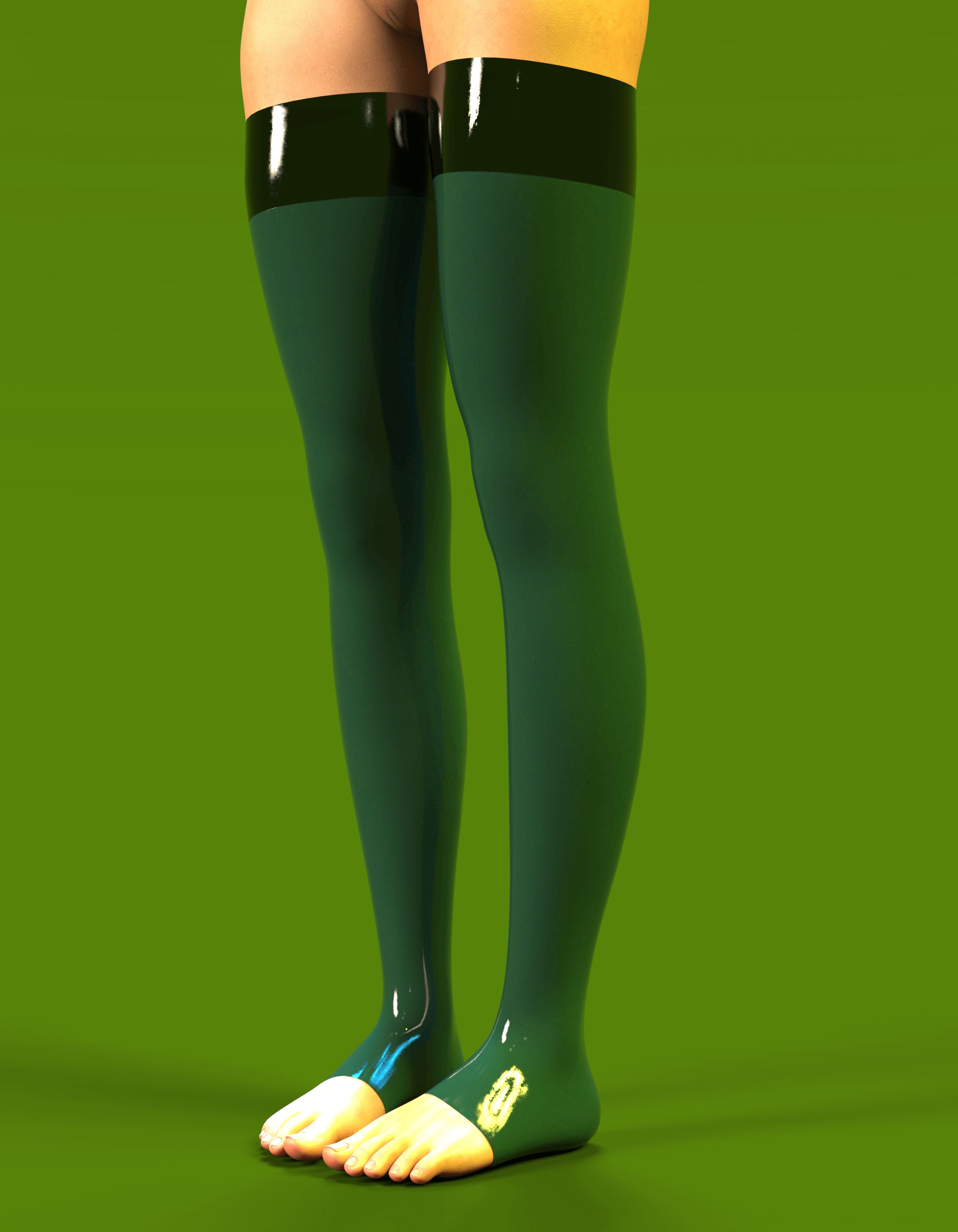 V8 Stockings Latex 3D Render, Digital Art by V8Infinite