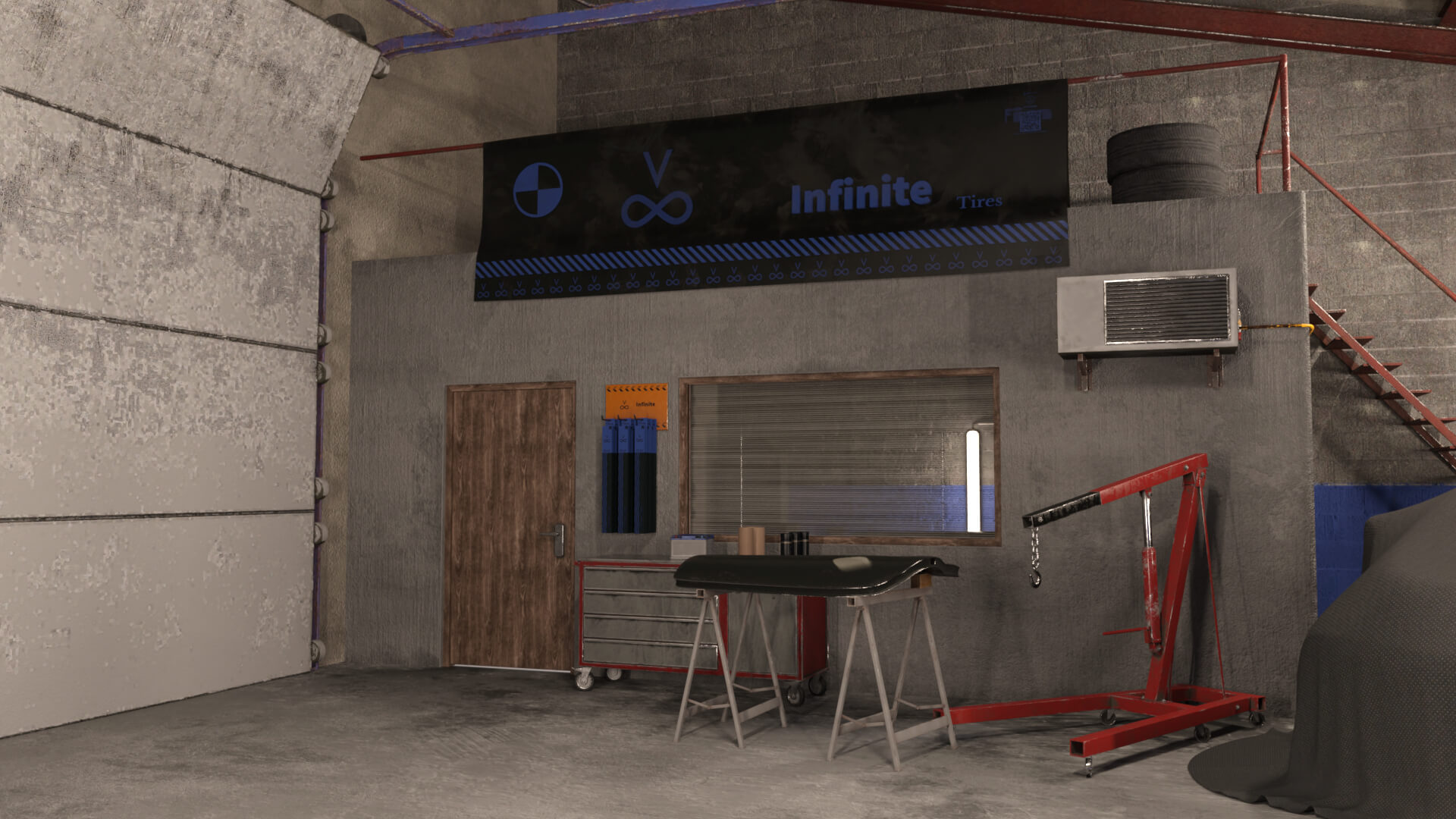 Infinite Garage - Daz Content by V8Infinite
