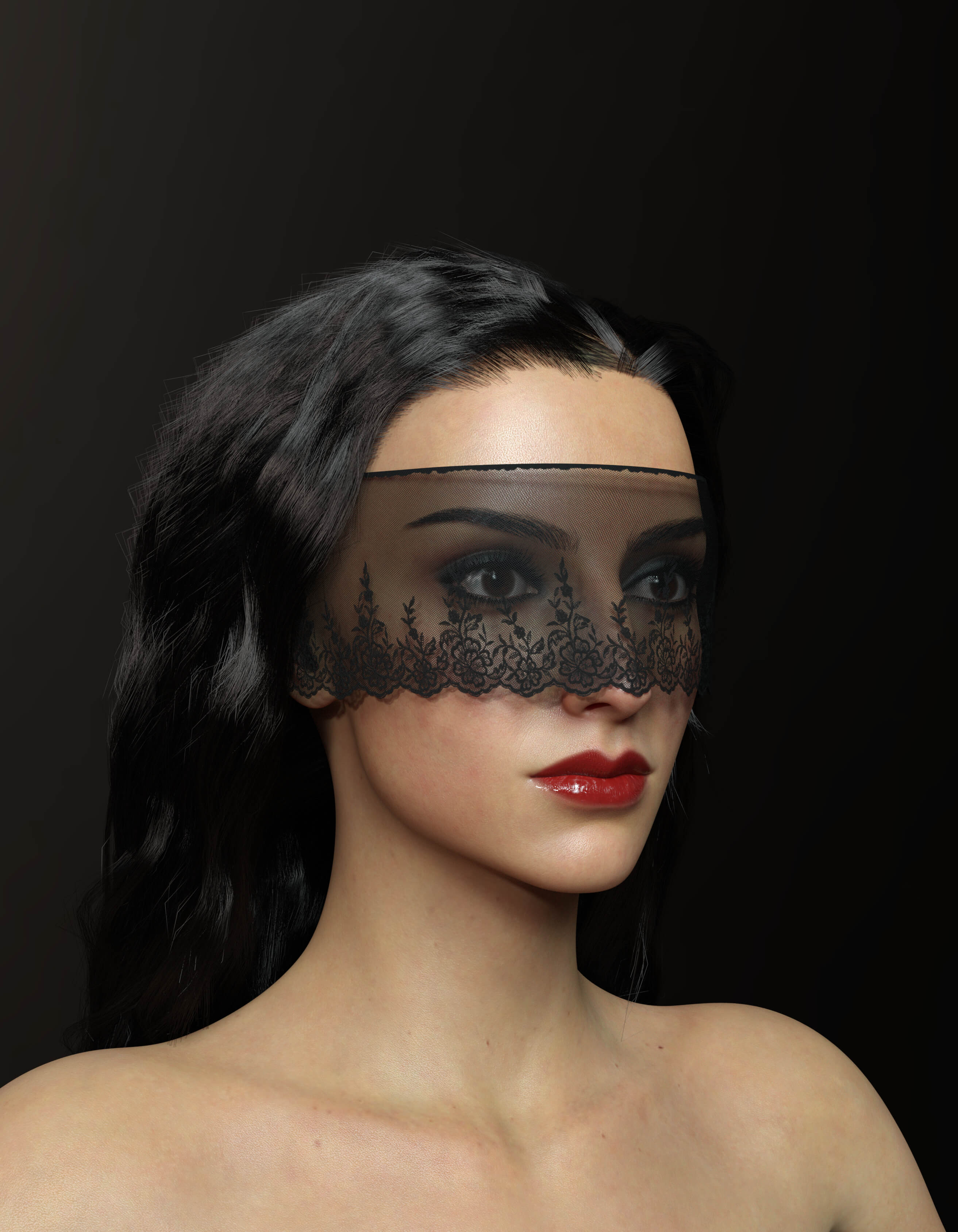 Veil Mask for Genesis 8F and 8.1F - Daz Content by V8Infinite