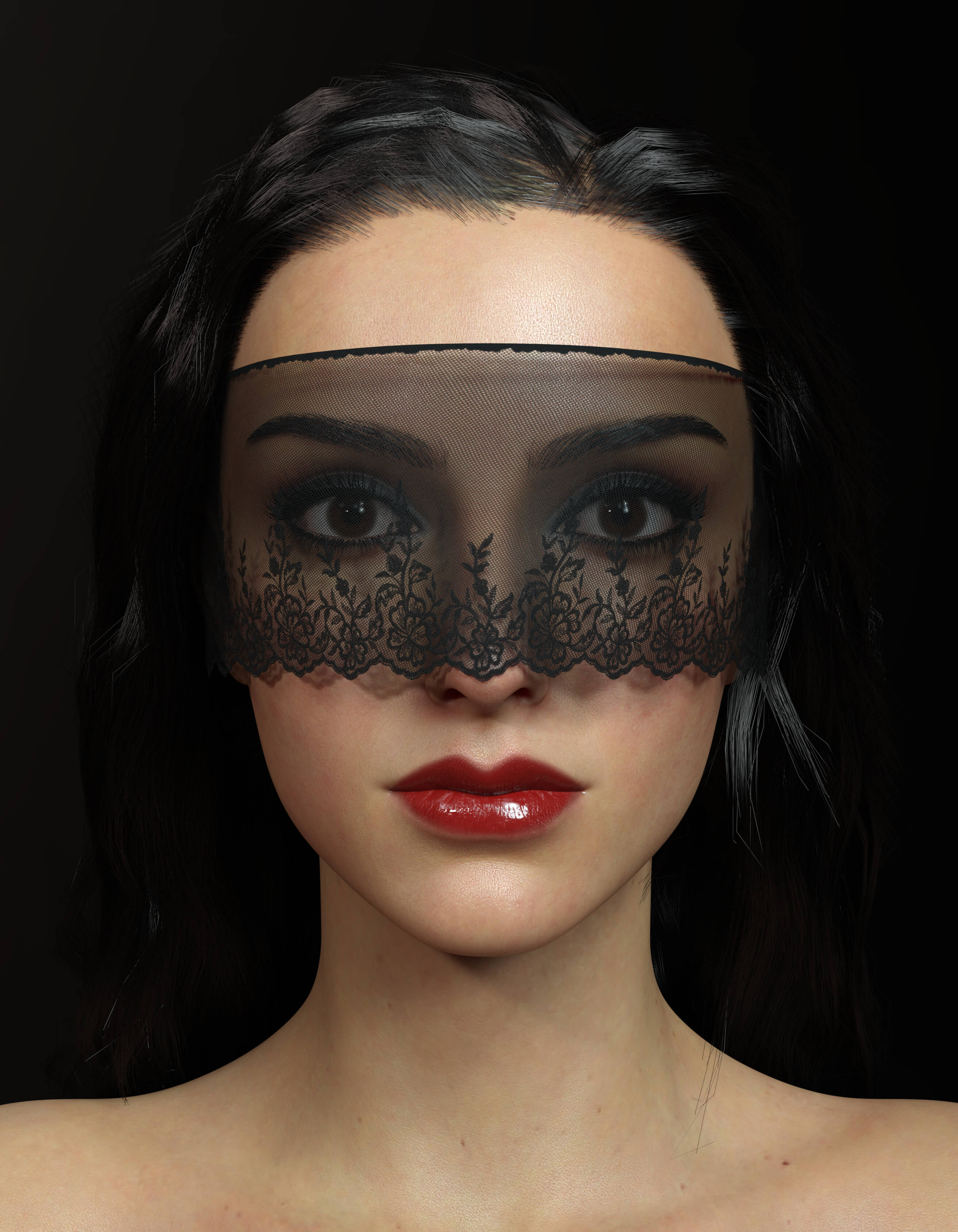 Veil Mask for Genesis 8F and 8.1F - Daz Content by V8Infinite
