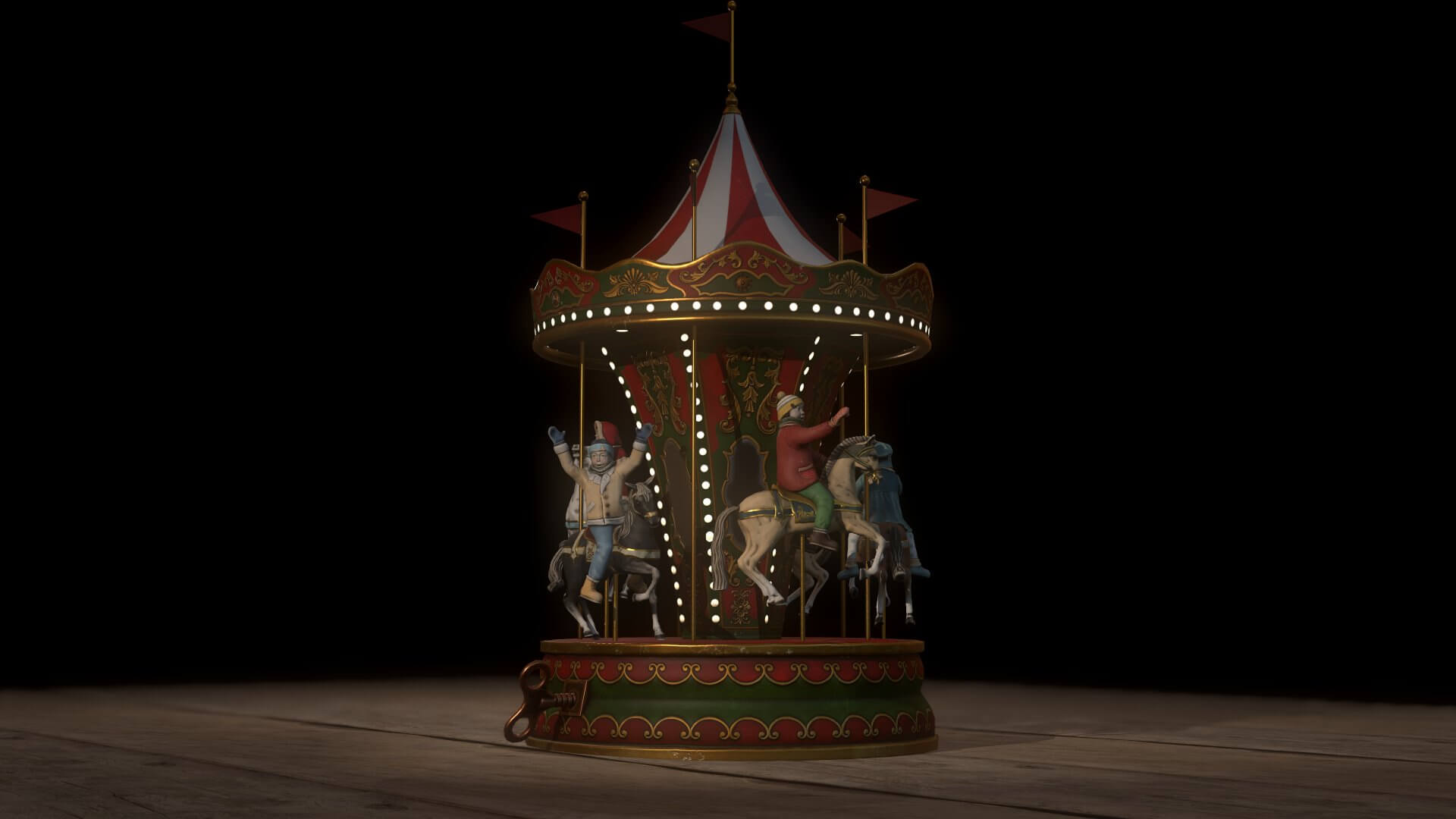 Carousel Toy - 3D Model by Vaarg