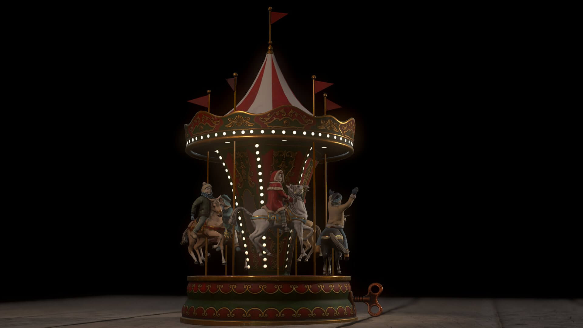 Carousel Toy - 3D Model by Vaarg