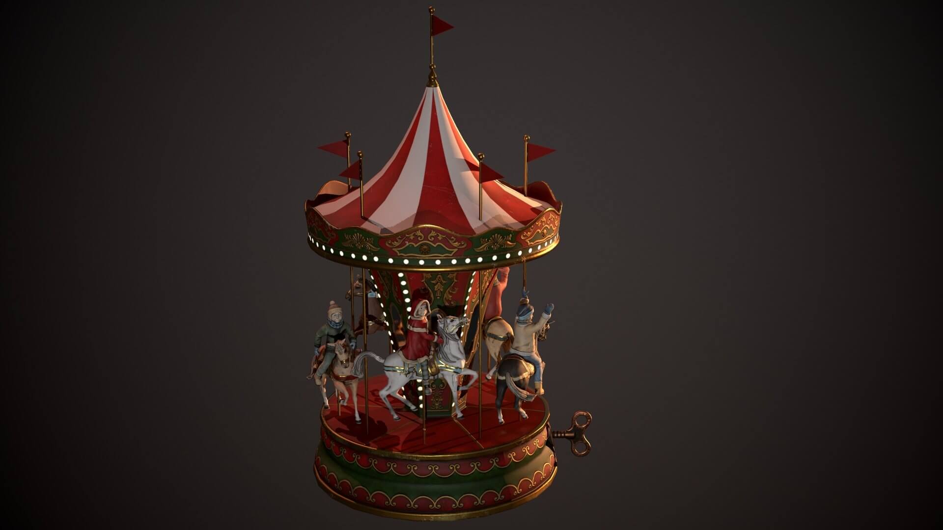 Carousel Toy - 3D Model by Vaarg