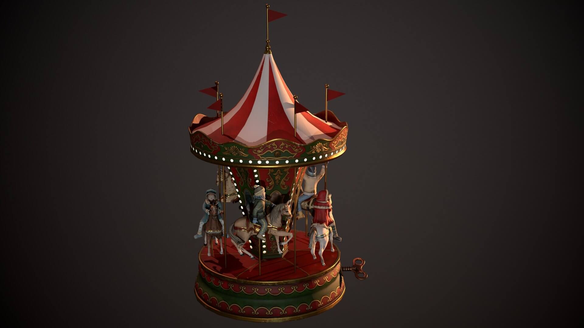 Carousel Toy - 3D Model by Vaarg