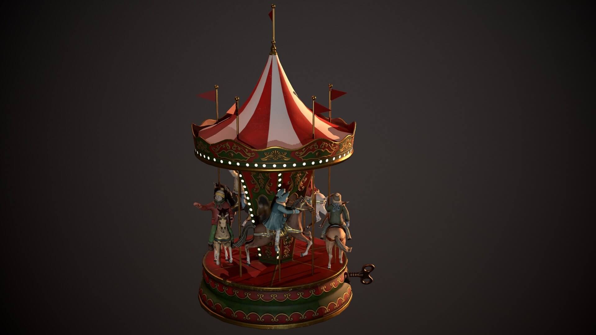 Carousel Toy - 3D Model by Vaarg