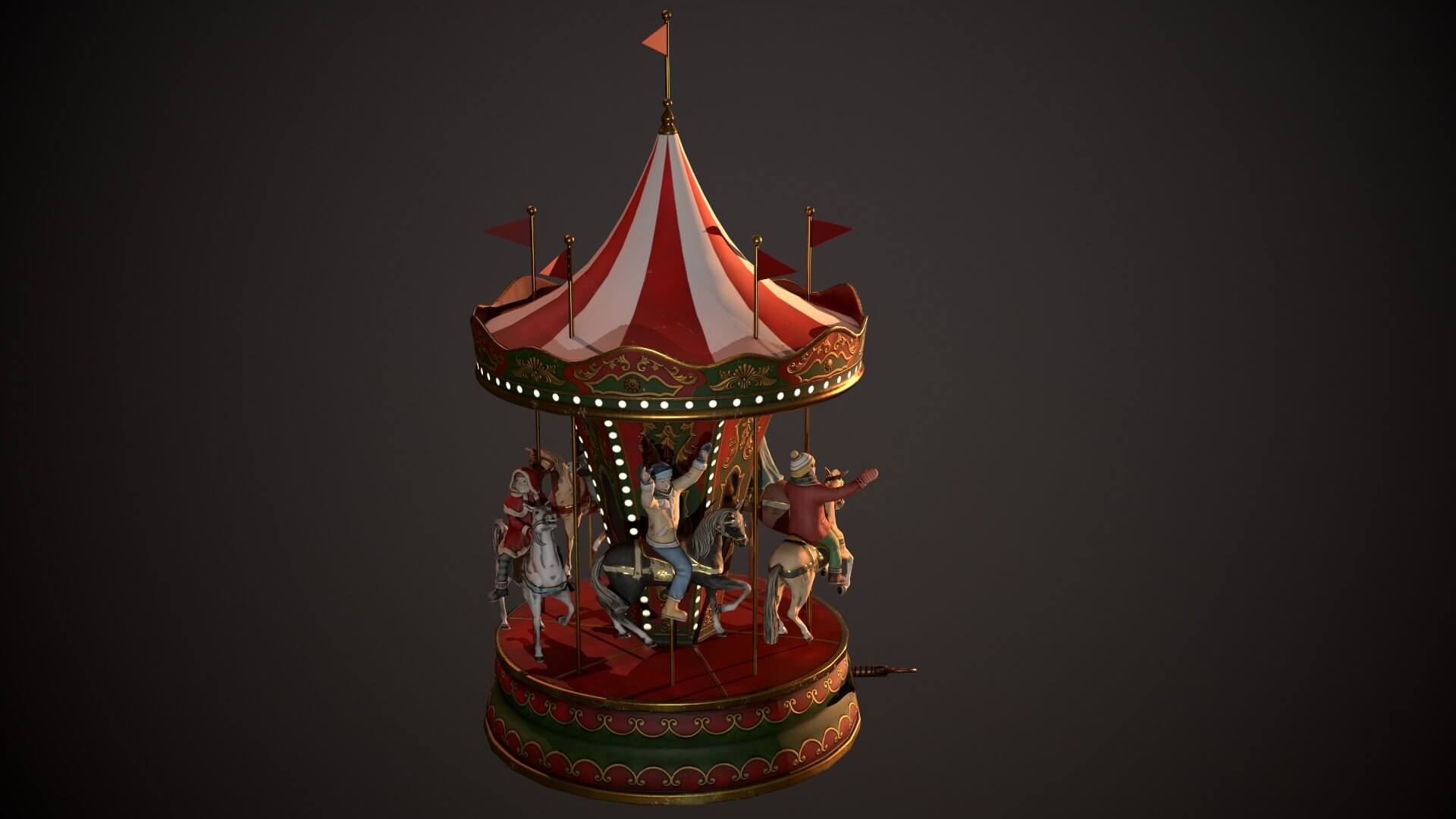 Carousel Toy - 3D Model by Vaarg