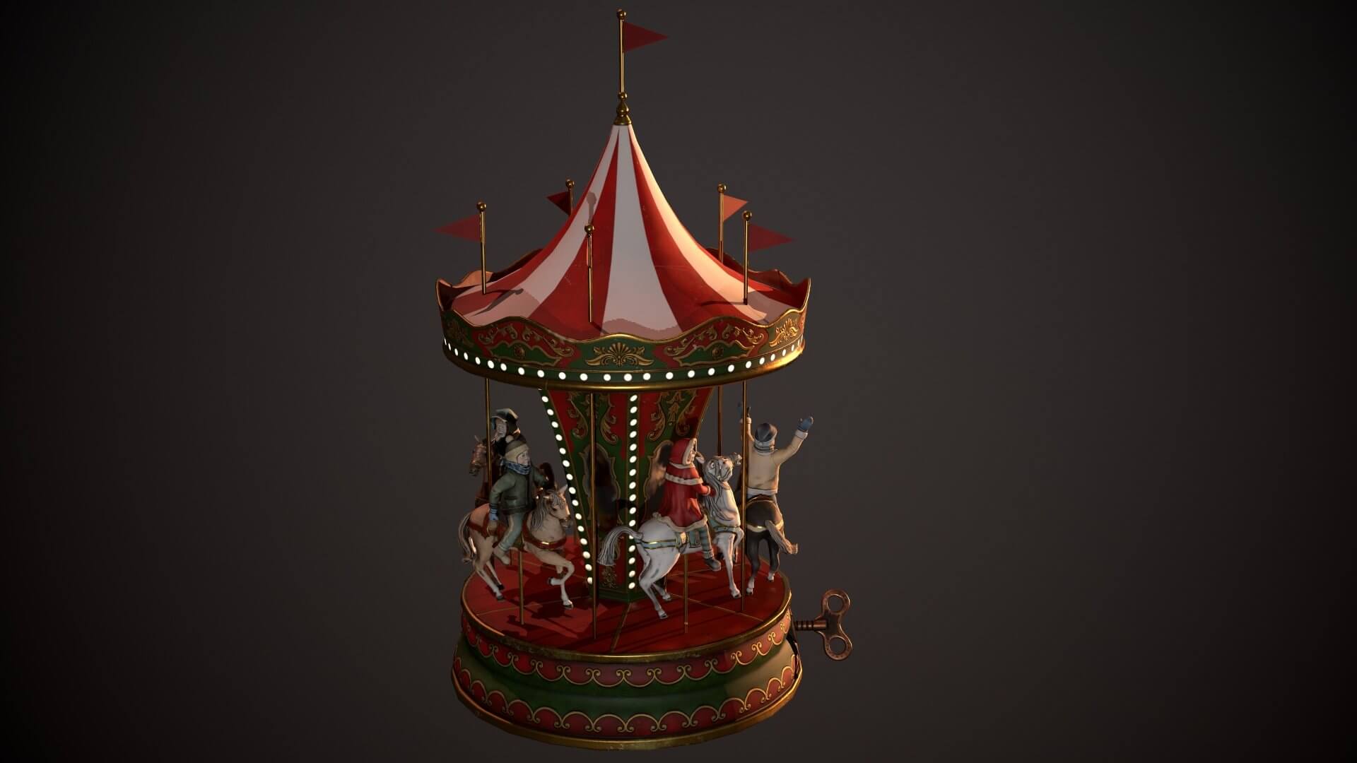 Carousel Toy - 3D Model by Vaarg