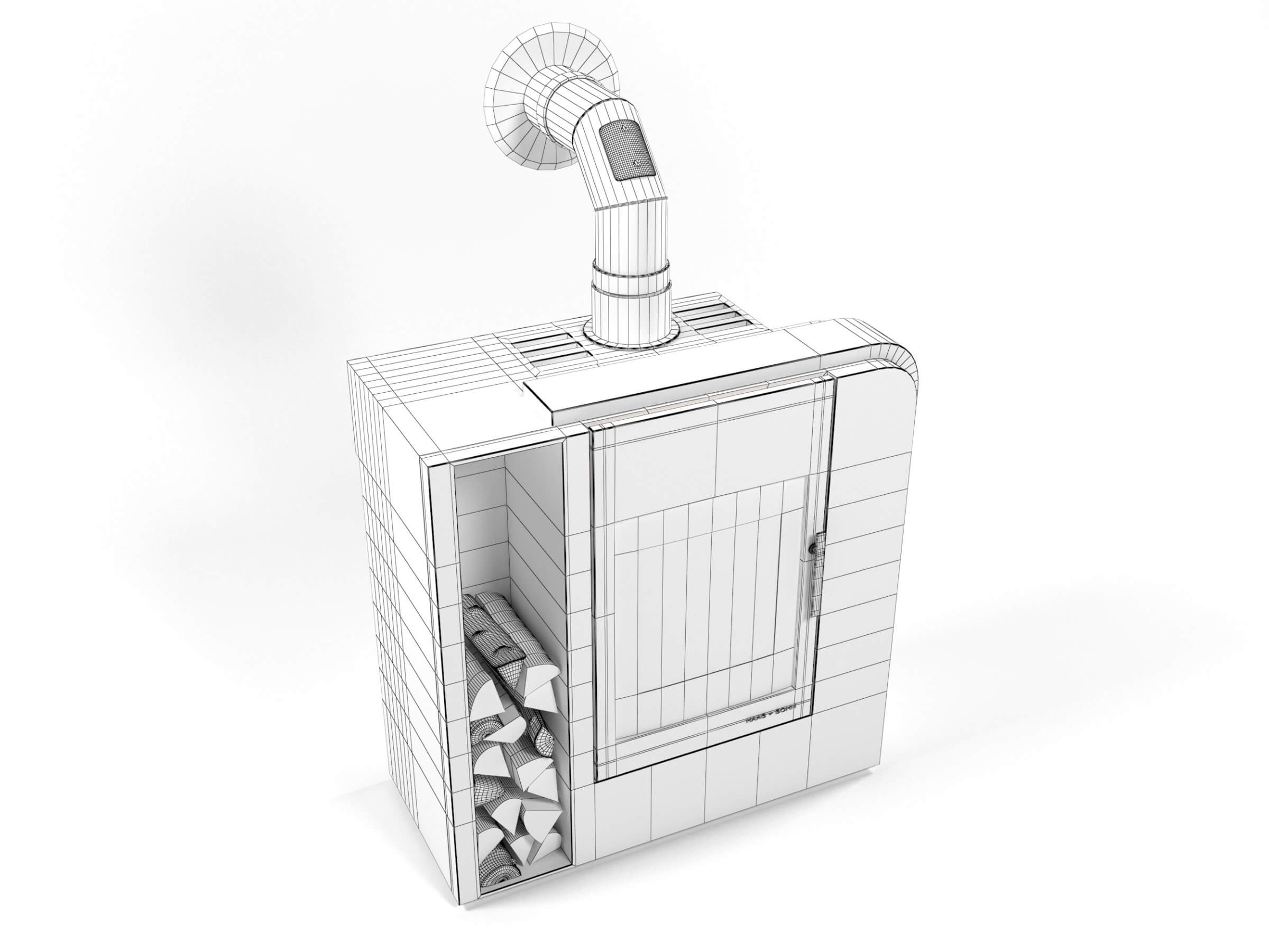 Aruba Wood Stove - 3D Model by vadimche