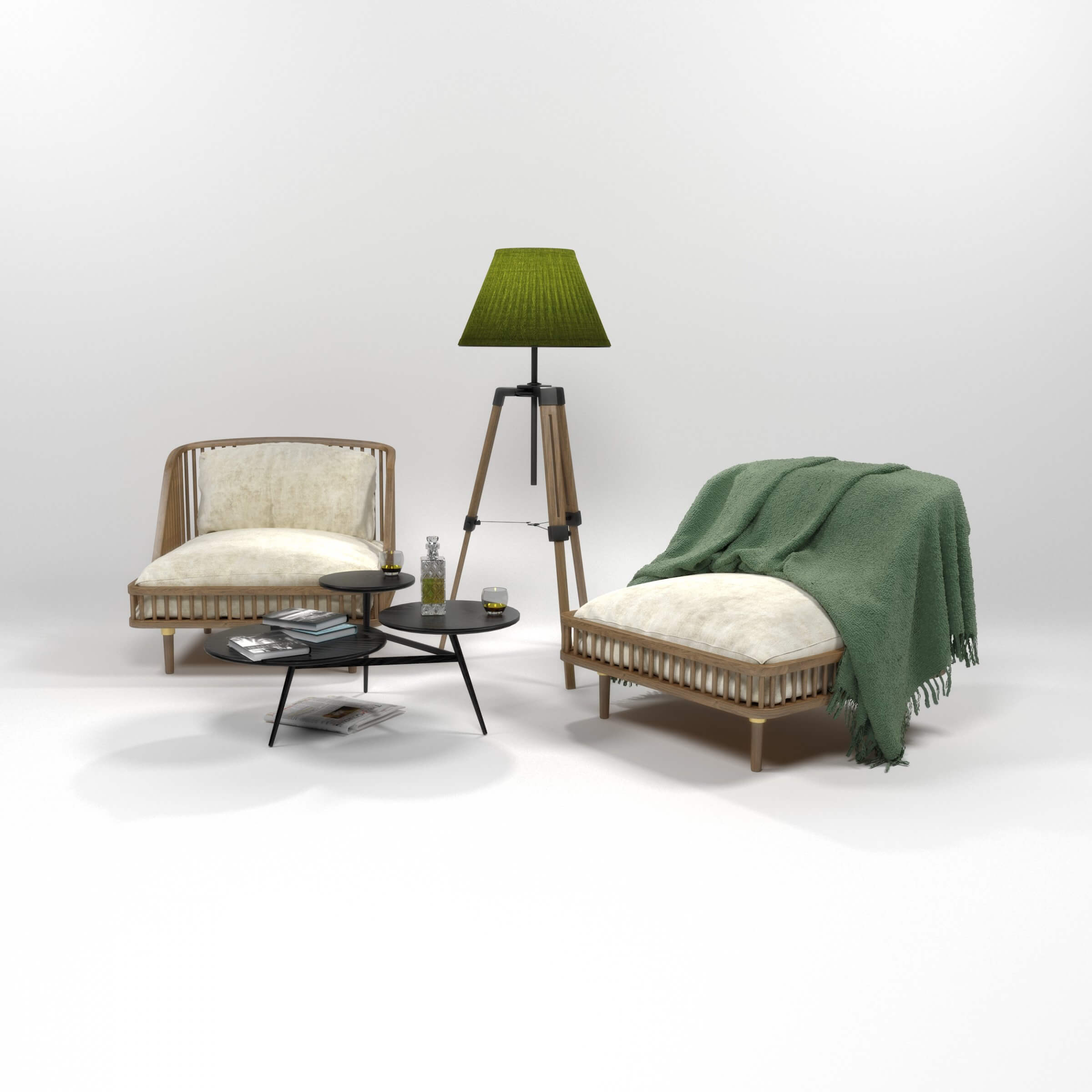 Furniture Set 0206 3d Model By Vadimche