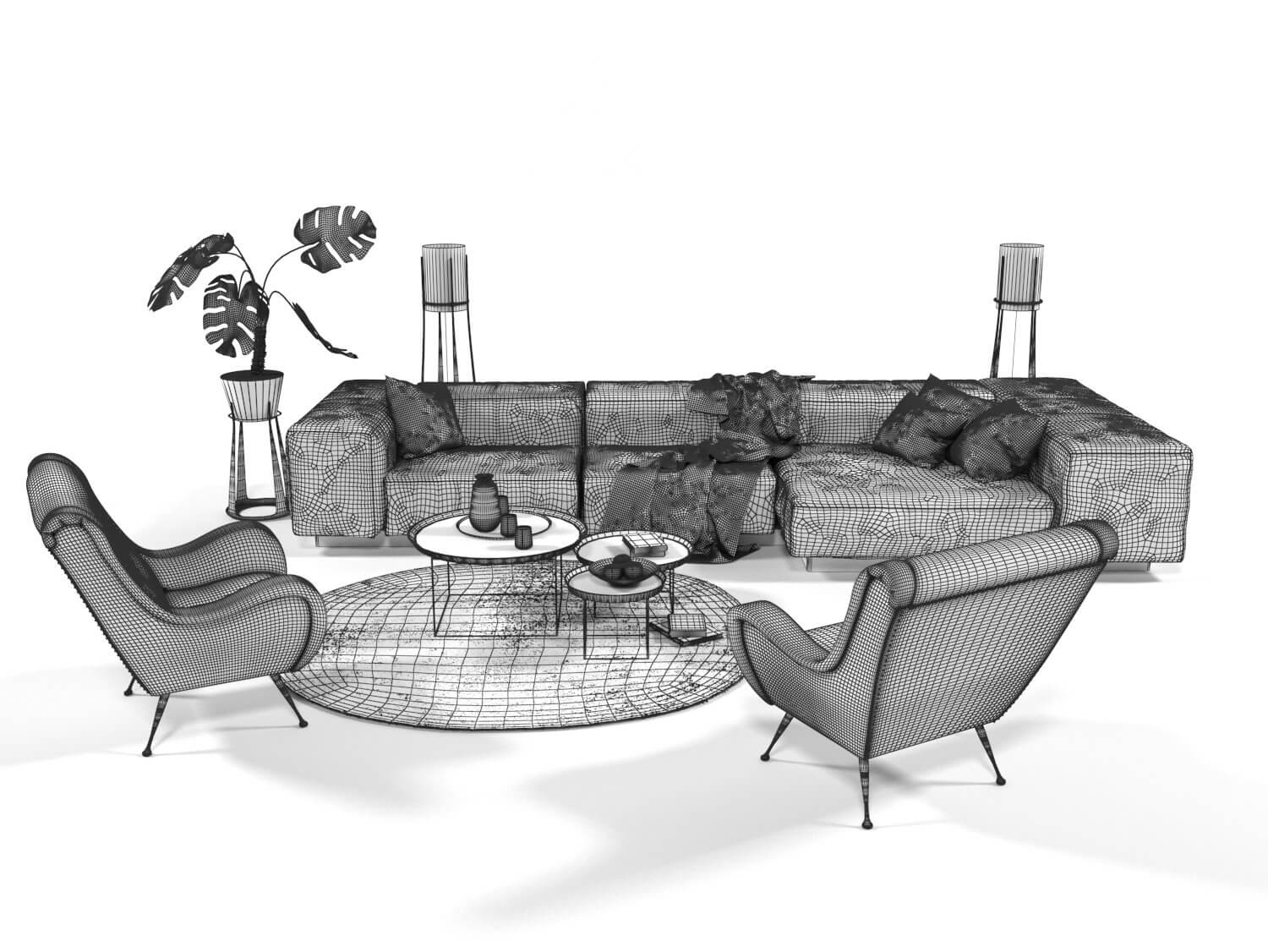 Furniture Set 0404 3d Model By Vadimche
