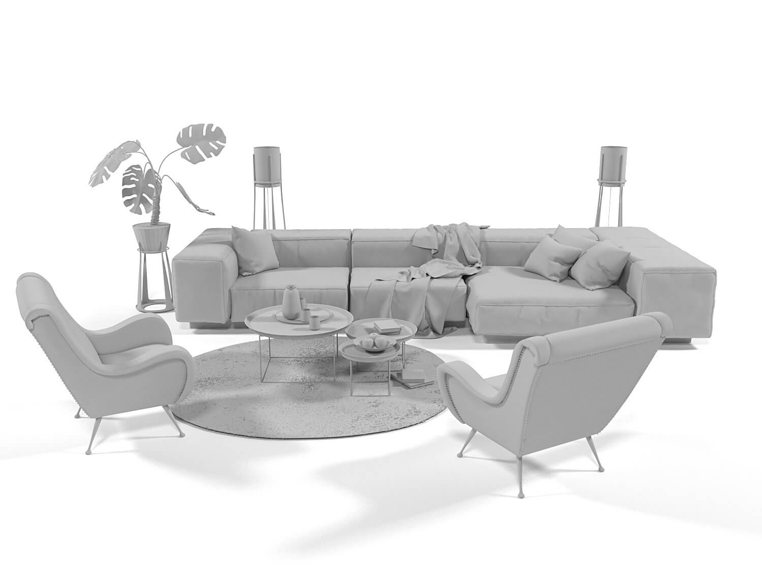 Furniture Set 0404 3d Model By Vadimche