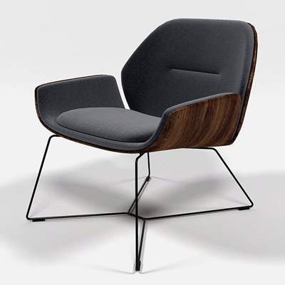 Ginko Lounge Low Back Chair - 3D Model by vadimche