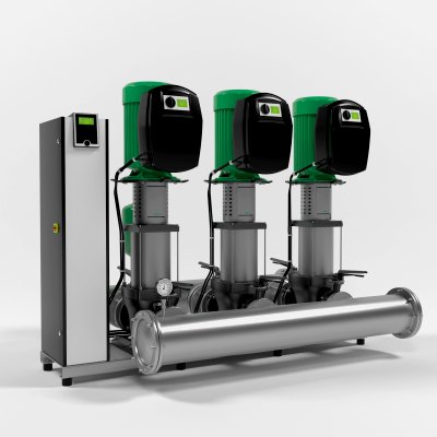 Wilo SiBoost Smart Helix VE5205 Pump Station - 3D Model by vadimche