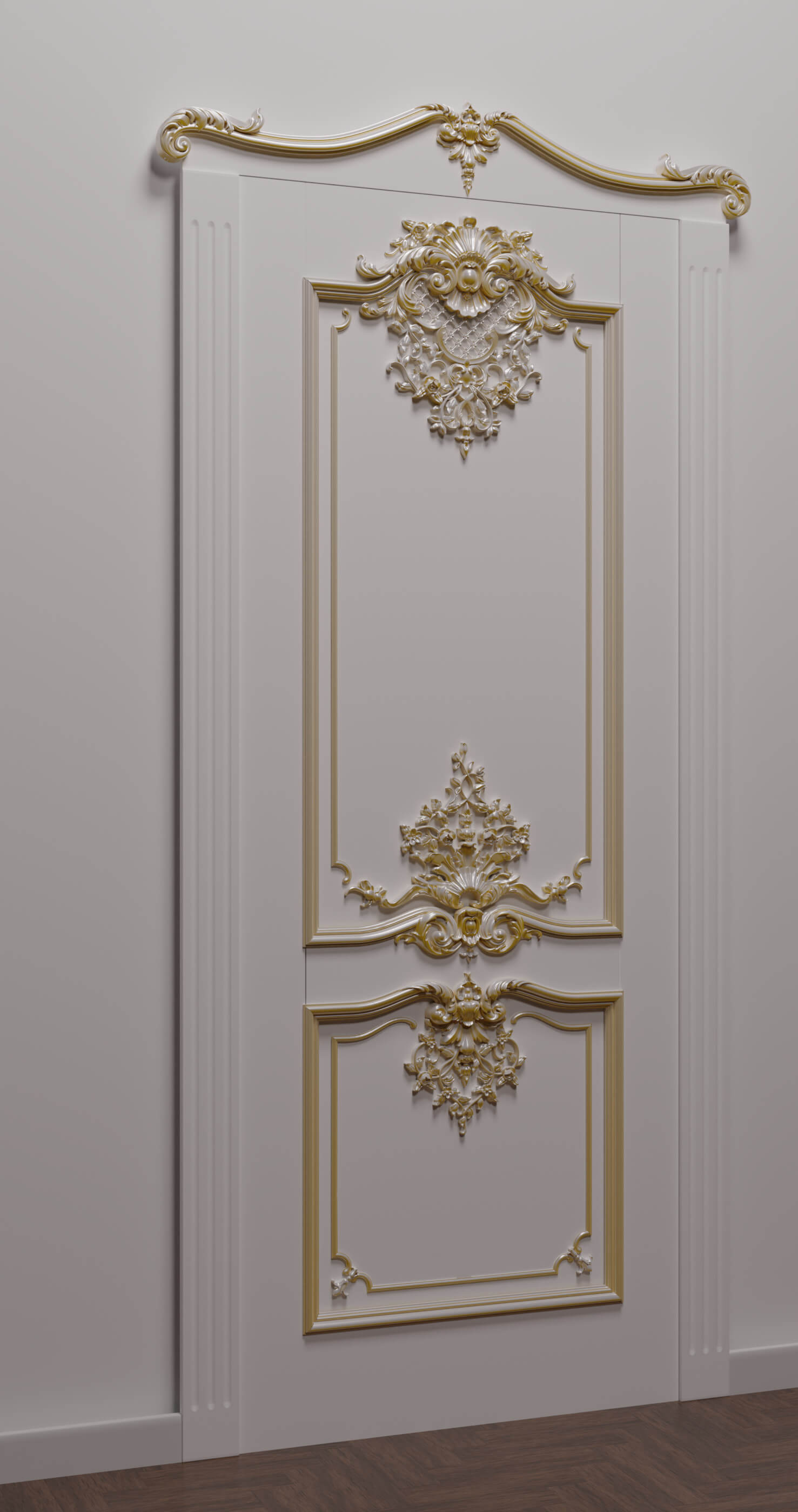 Door Wood Carving for CNC - 3D Model by Val