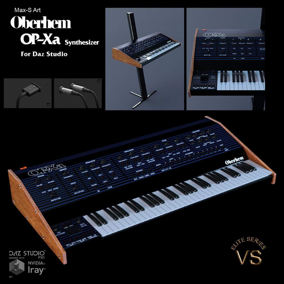 Oberhem OP-XA Synthesizer and Daltex Keyboard Support Daz Content by ...
