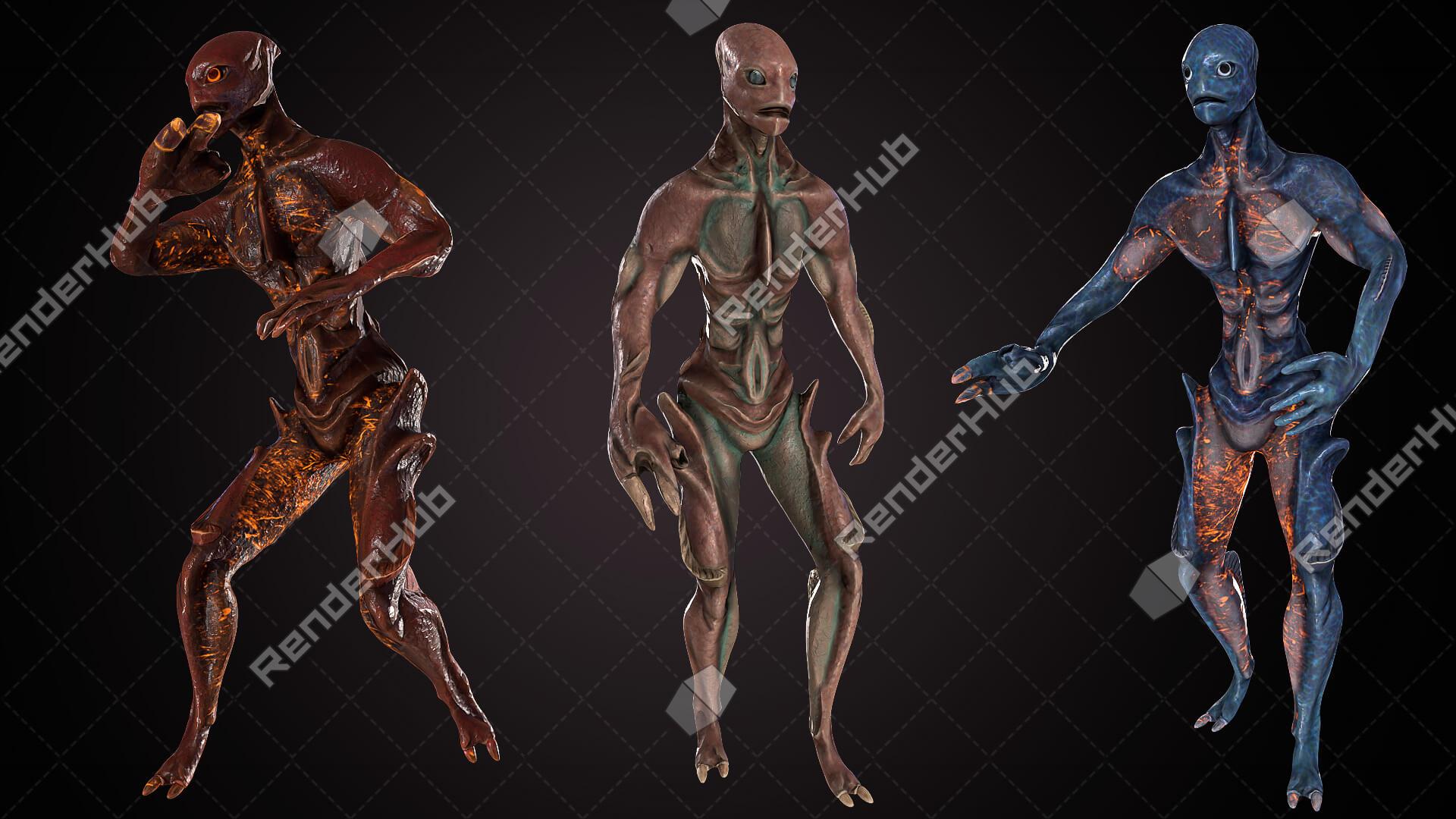 Amphibian Character Render - Stock Image by Valeria Miller