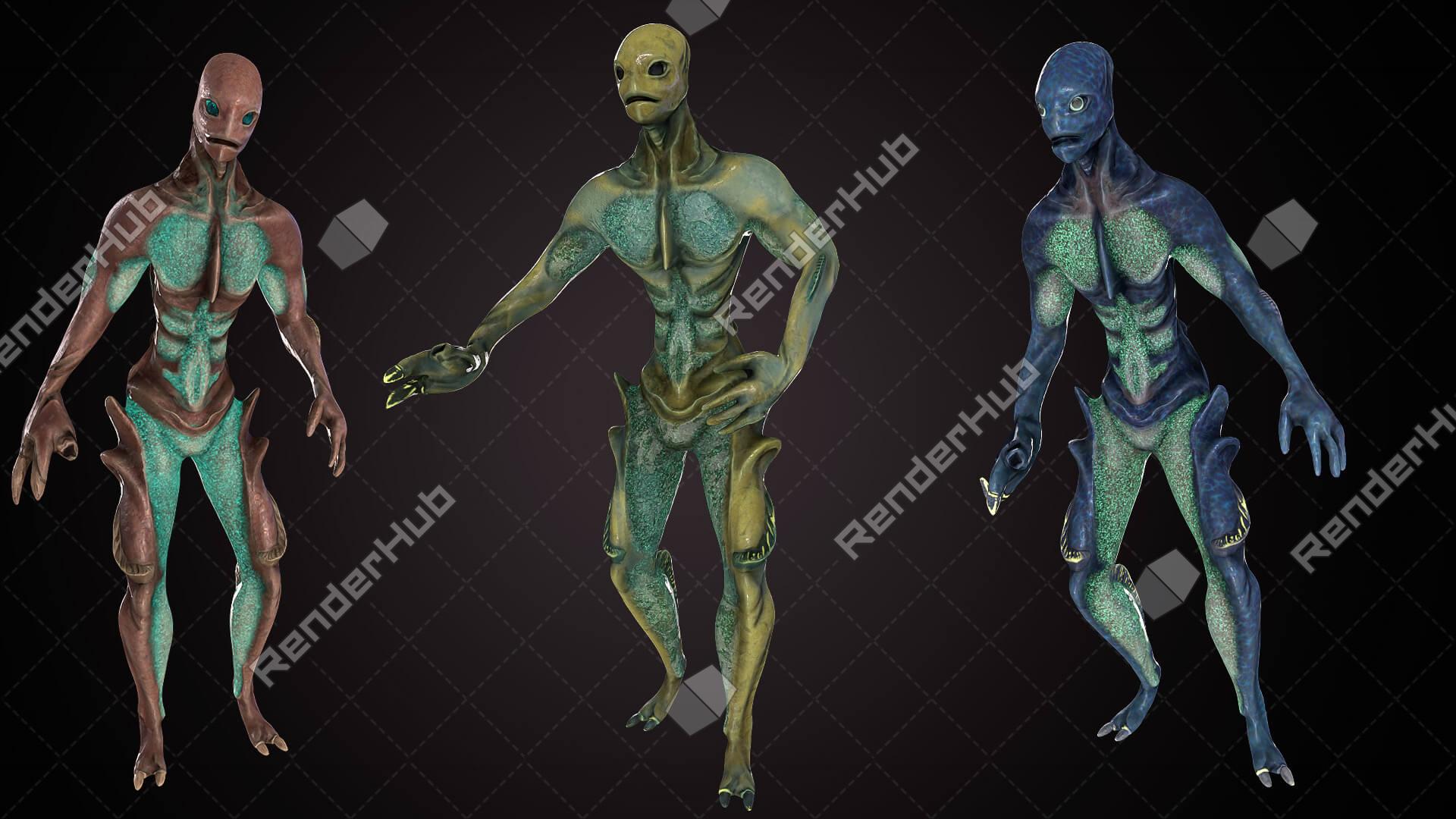 Amphibian Character Render - Stock Image by Valeria Miller