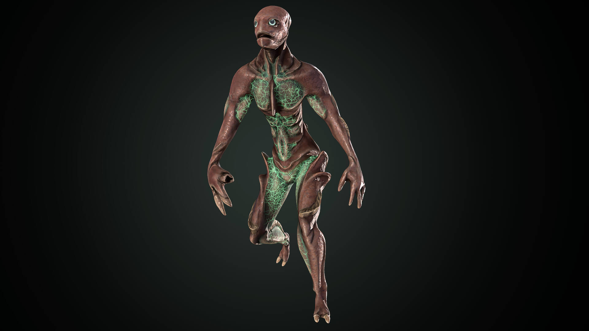 Amphibian Creature - 3D Model by Valeria Miller