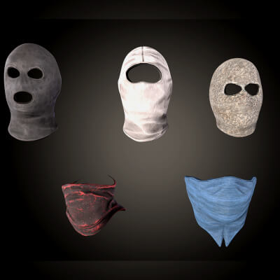 Army Masks Pack (5 Masks) - 3D Model by Valeria Miller