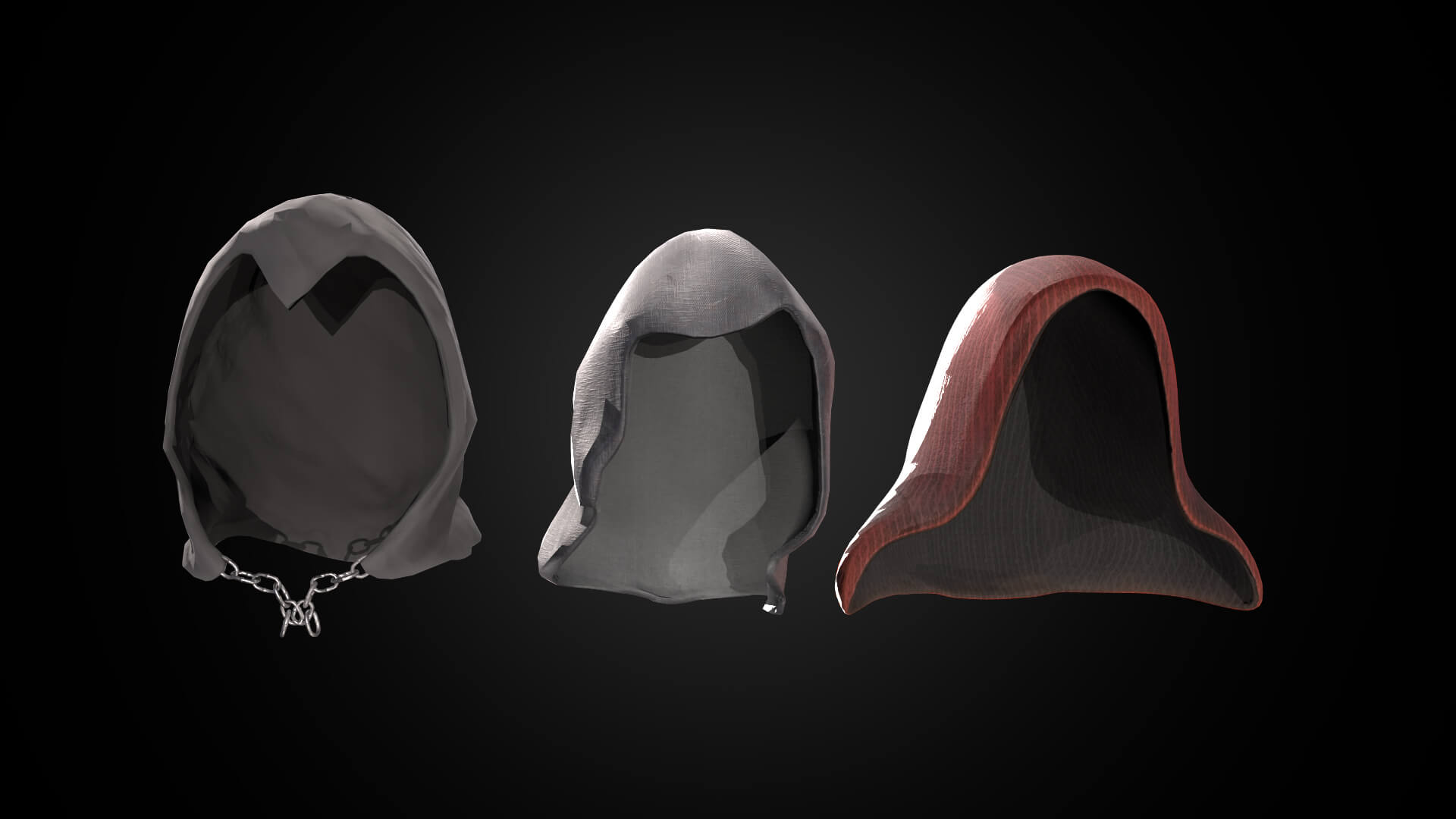 Assasin Hood Pack - 3D Model by Valeria Miller