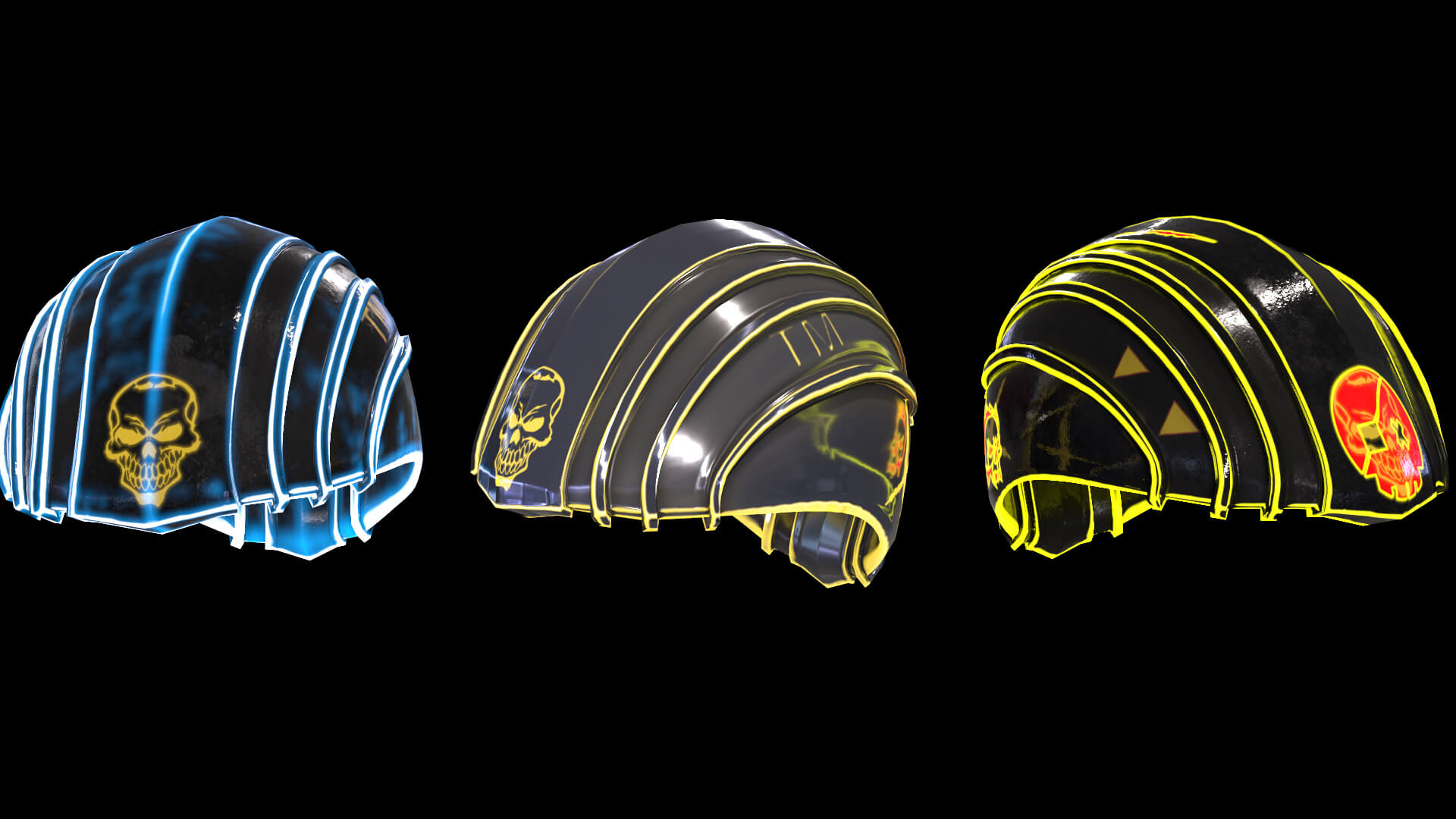 Biker Helmet Pack - 3D Model by Valeria Miller