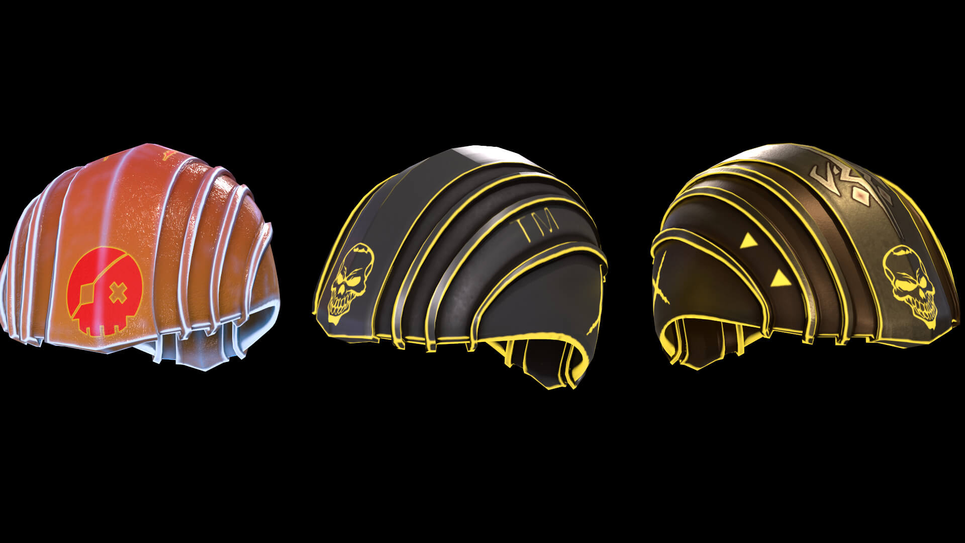 Biker Helmet Pack - 3D Model by Valeria Miller