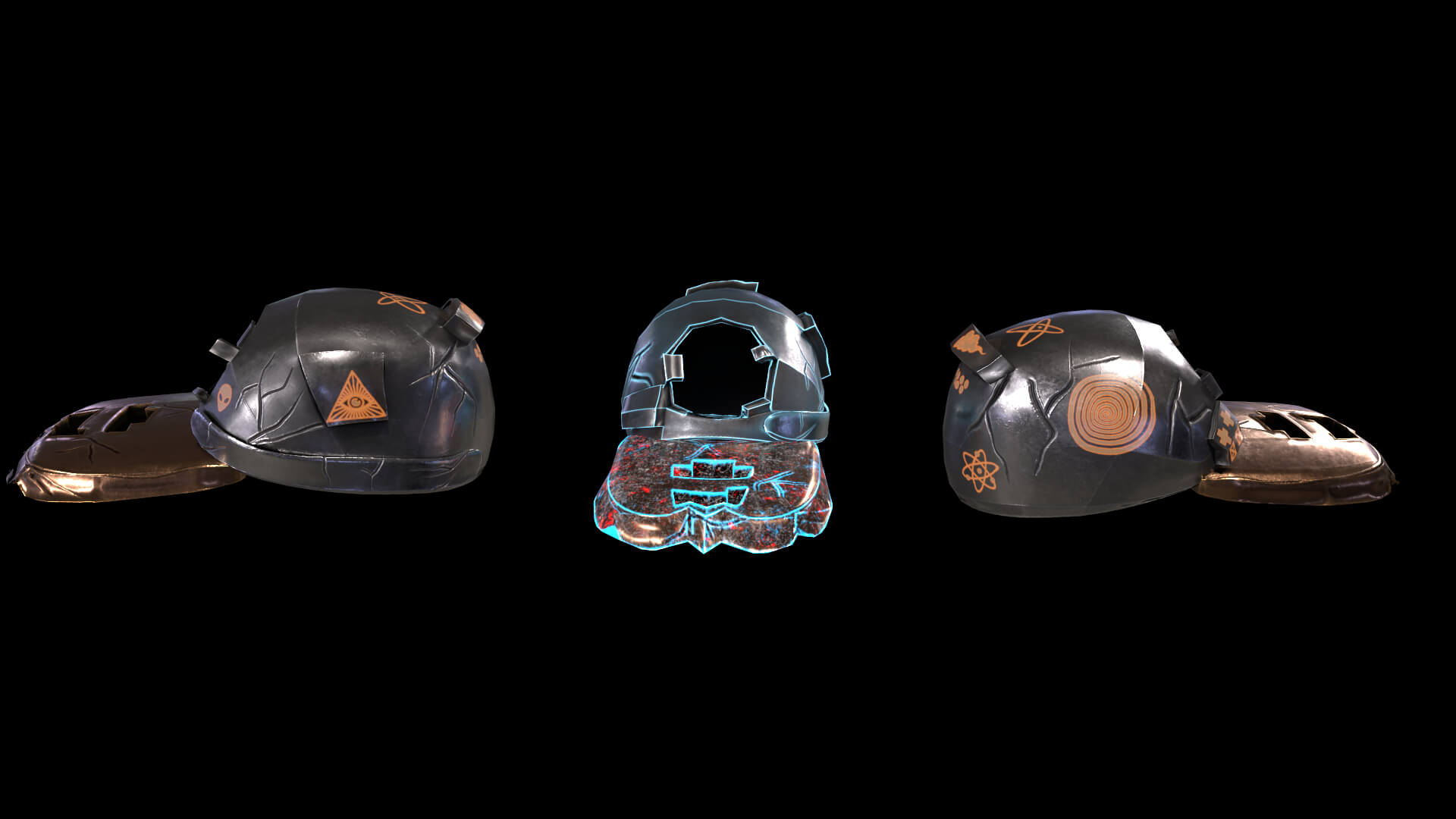 Caps Mini Pack 2 - 3D Model by Valeria Miller