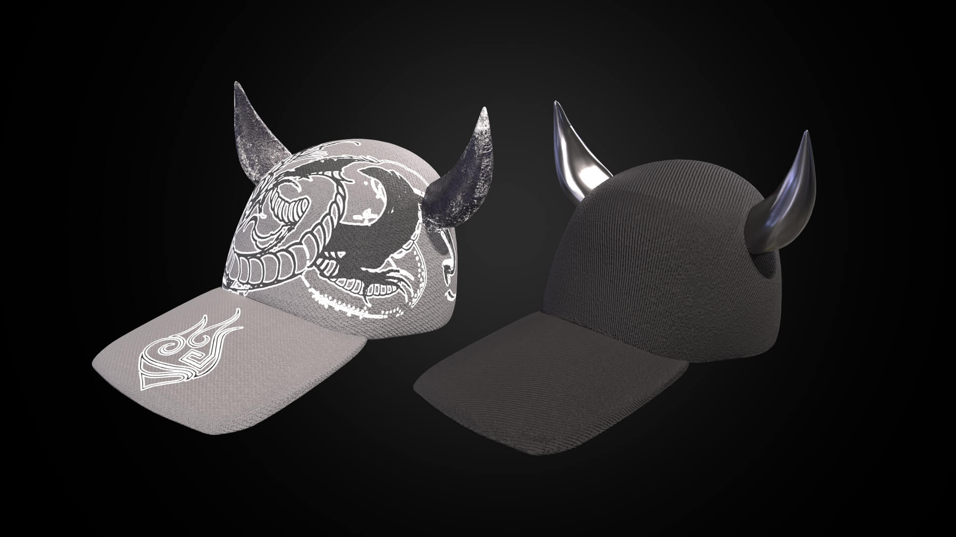 Caps Pack (5 Skins) - 3D Model by Valeria Miller