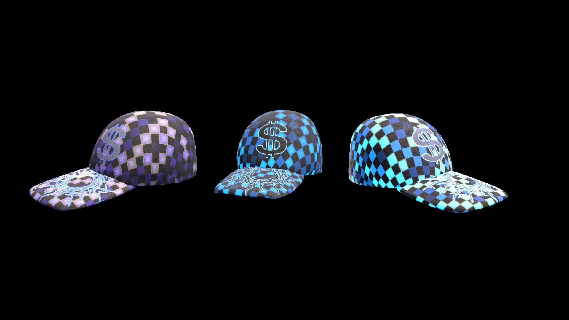 Caps Pack (5 Skins) - 3D Model by Valeria Miller