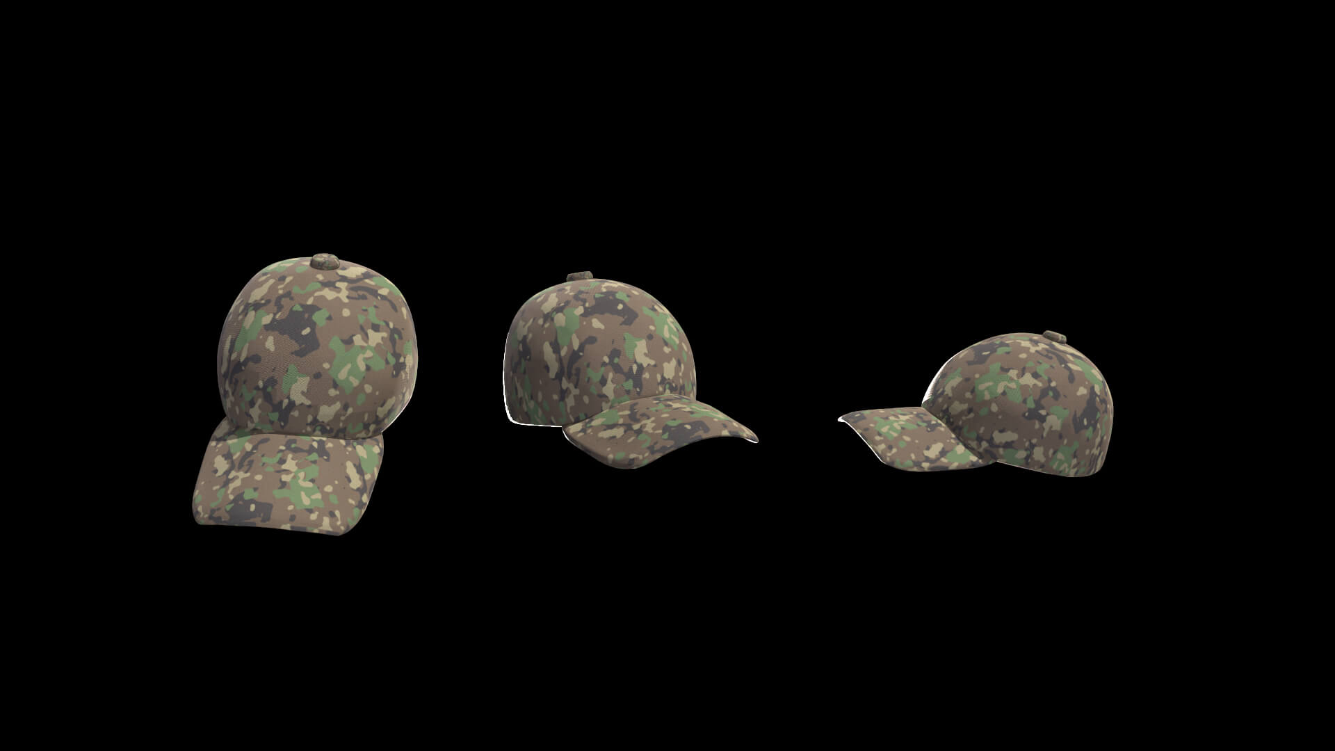 Caps Pack (5 Skins) - 3D Model by Valeria Miller