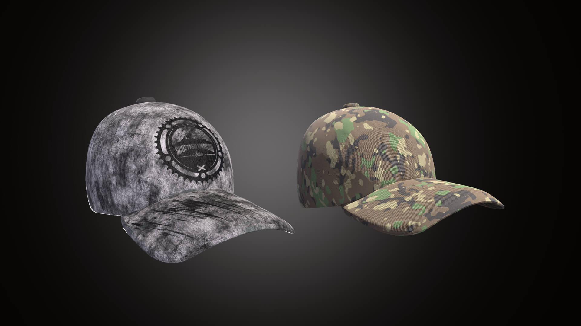 Caps Pack (5 Skins) - 3D Model by Valeria Miller