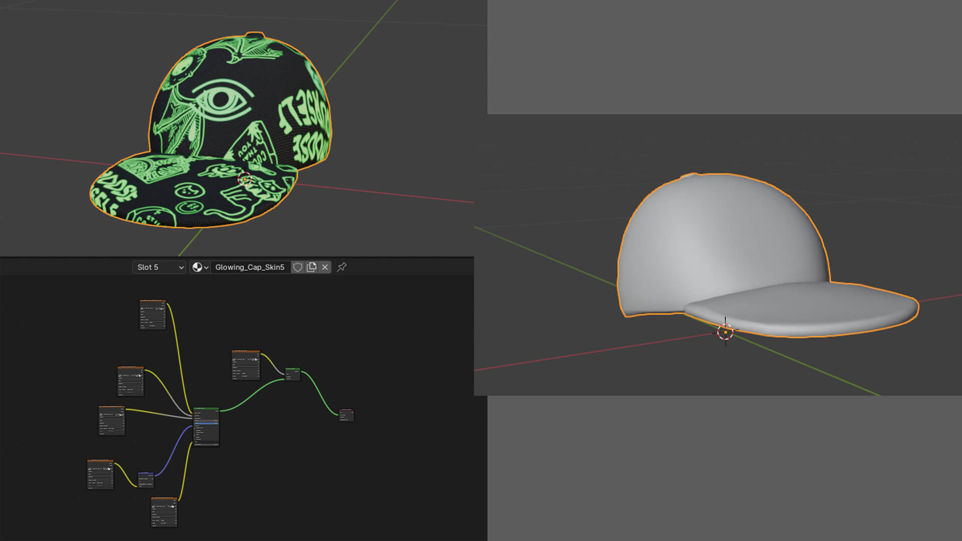 Caps Pack (5 Skins) - 3D Model by Valeria Miller
