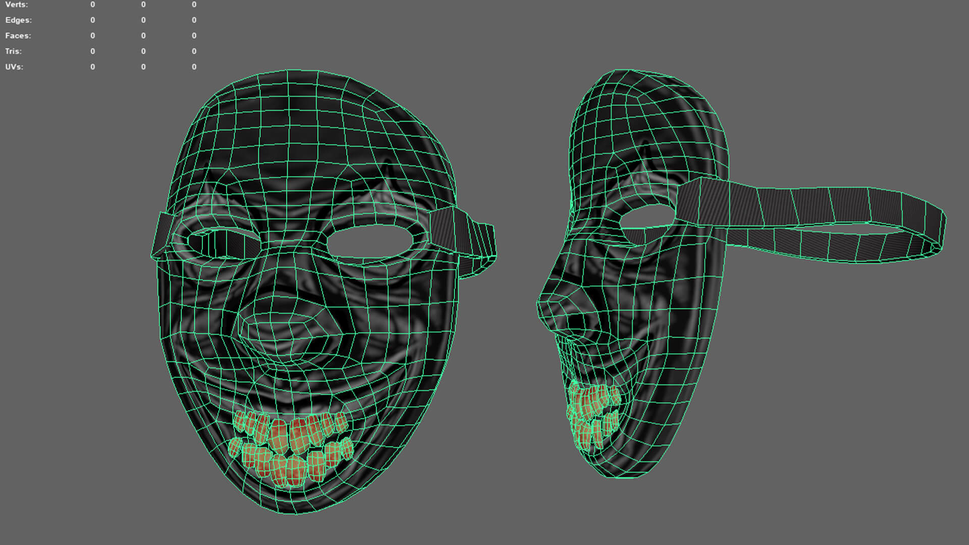 Clown Mask 2 (4 Skins) - 3D Model by Valeria Miller