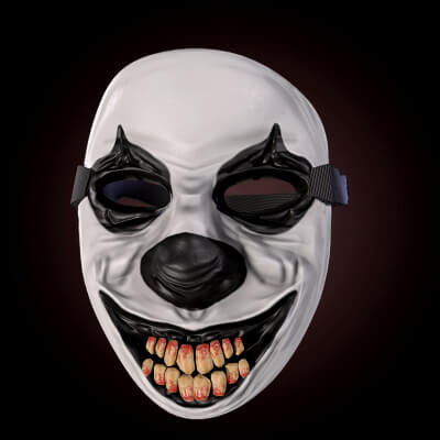Clown Mask 2 (4 Skins) - 3D Model by Valeria Miller