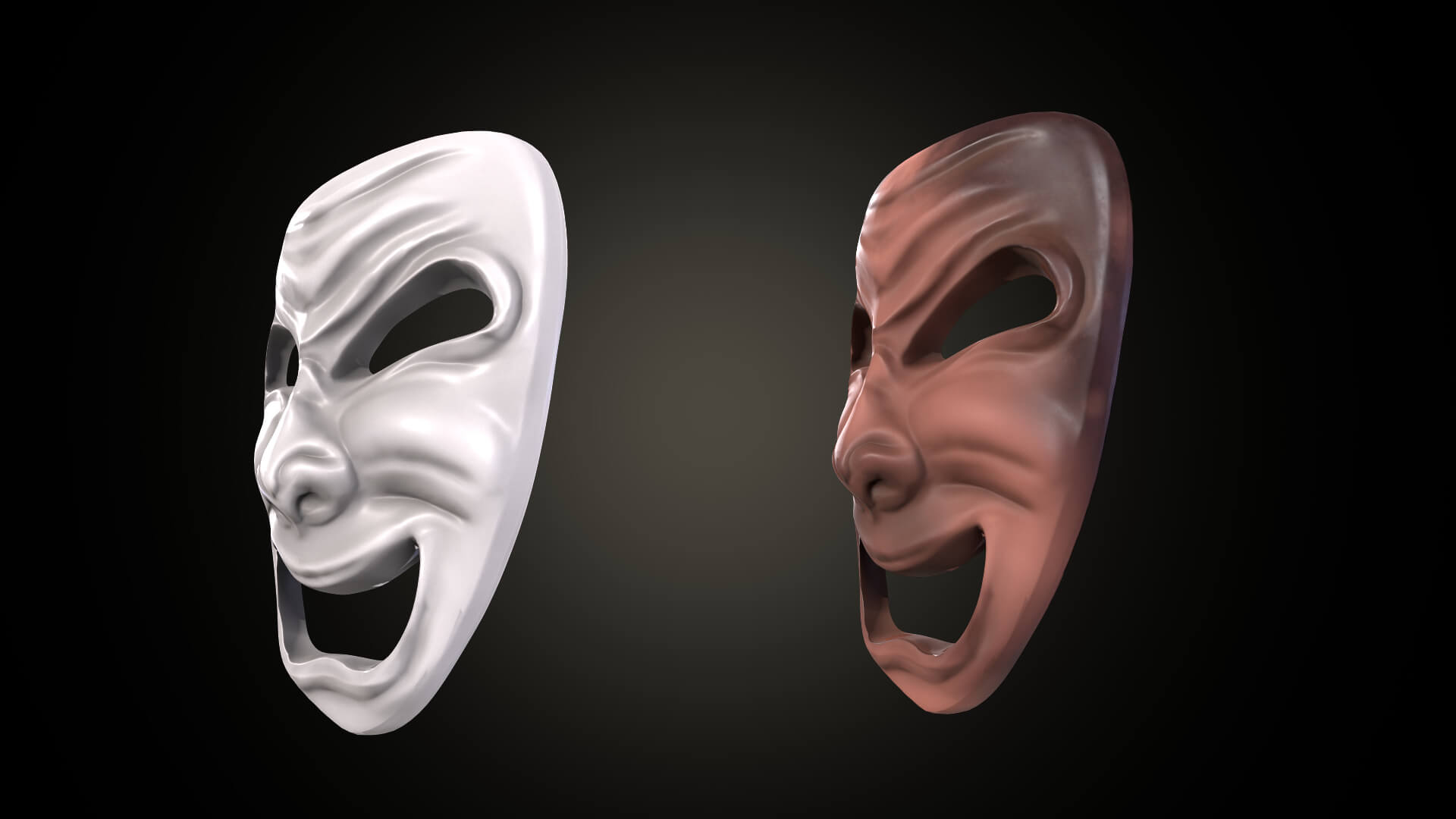 Clown Mask 3 (4 Skins) - 3D Model by Valeria Miller