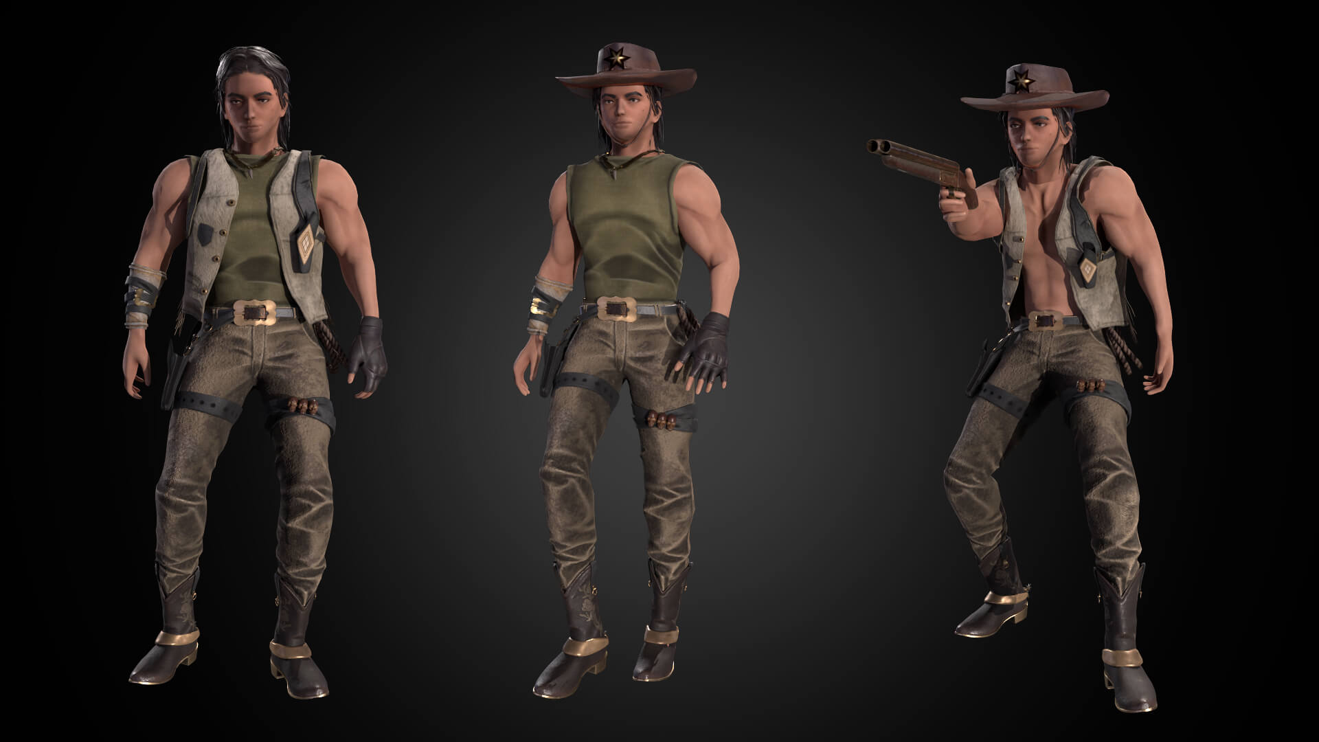 Cowboy Sheriff - 3D Model by Valeria Miller