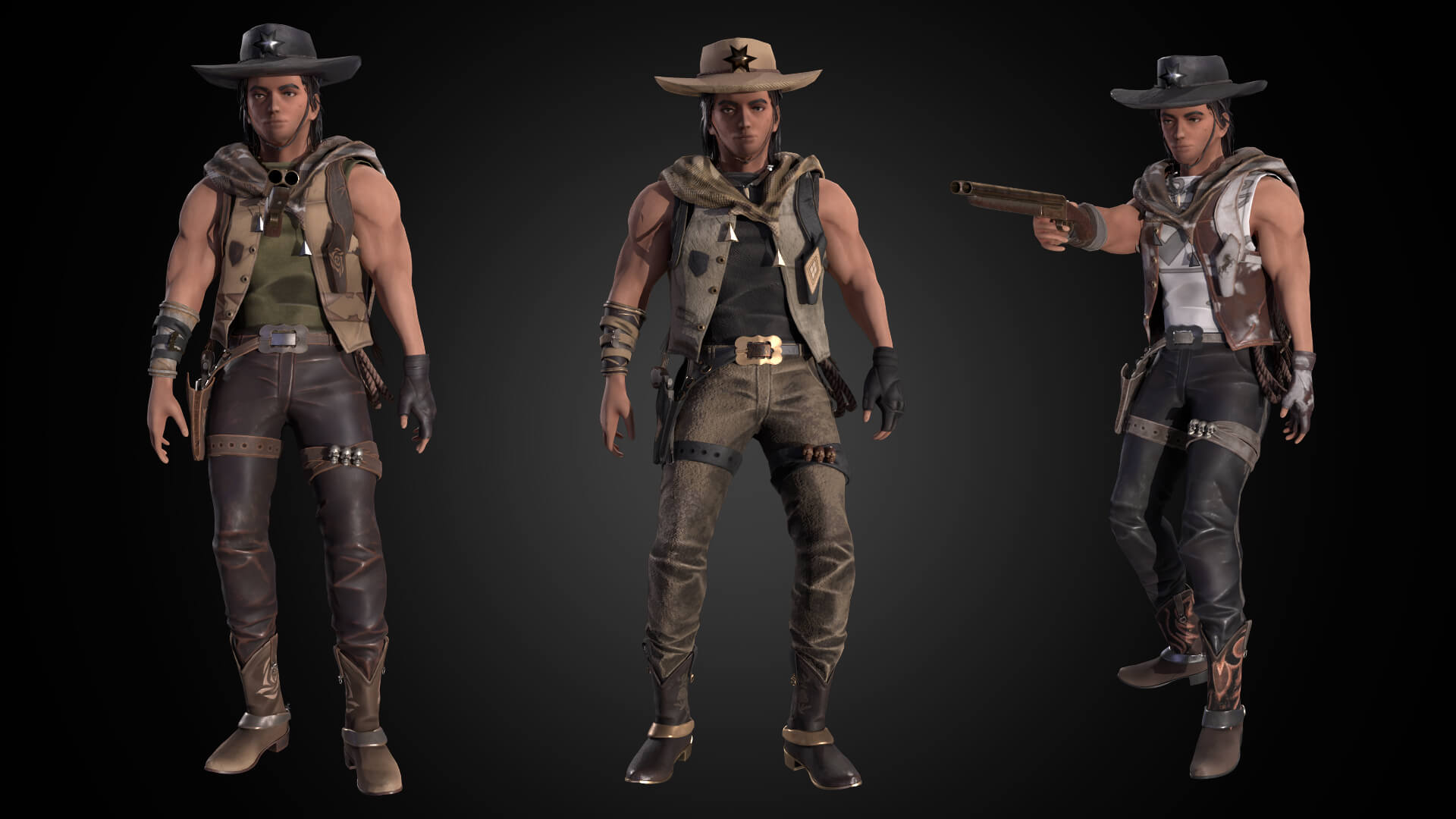 Cowboy Sheriff - 3D Model by Valeria Miller