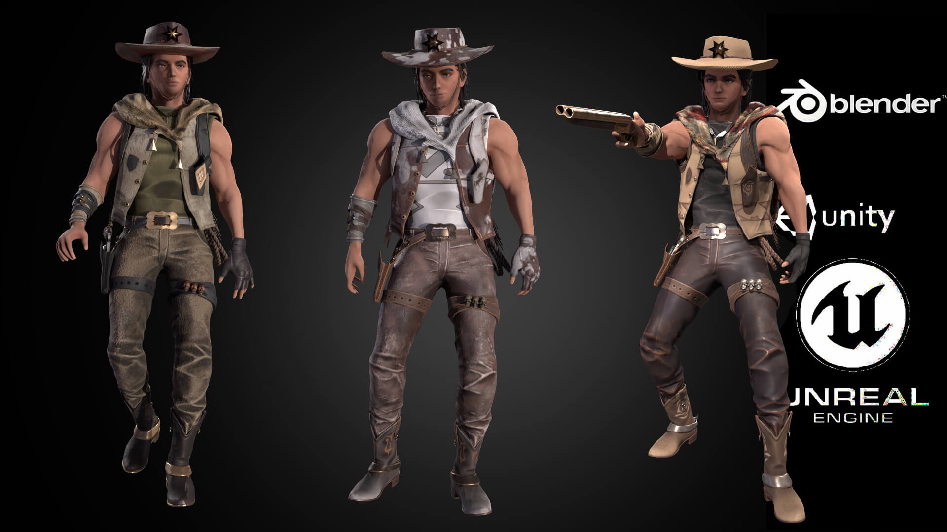 Cowboy Sheriff - 3D Model by Valeria Miller