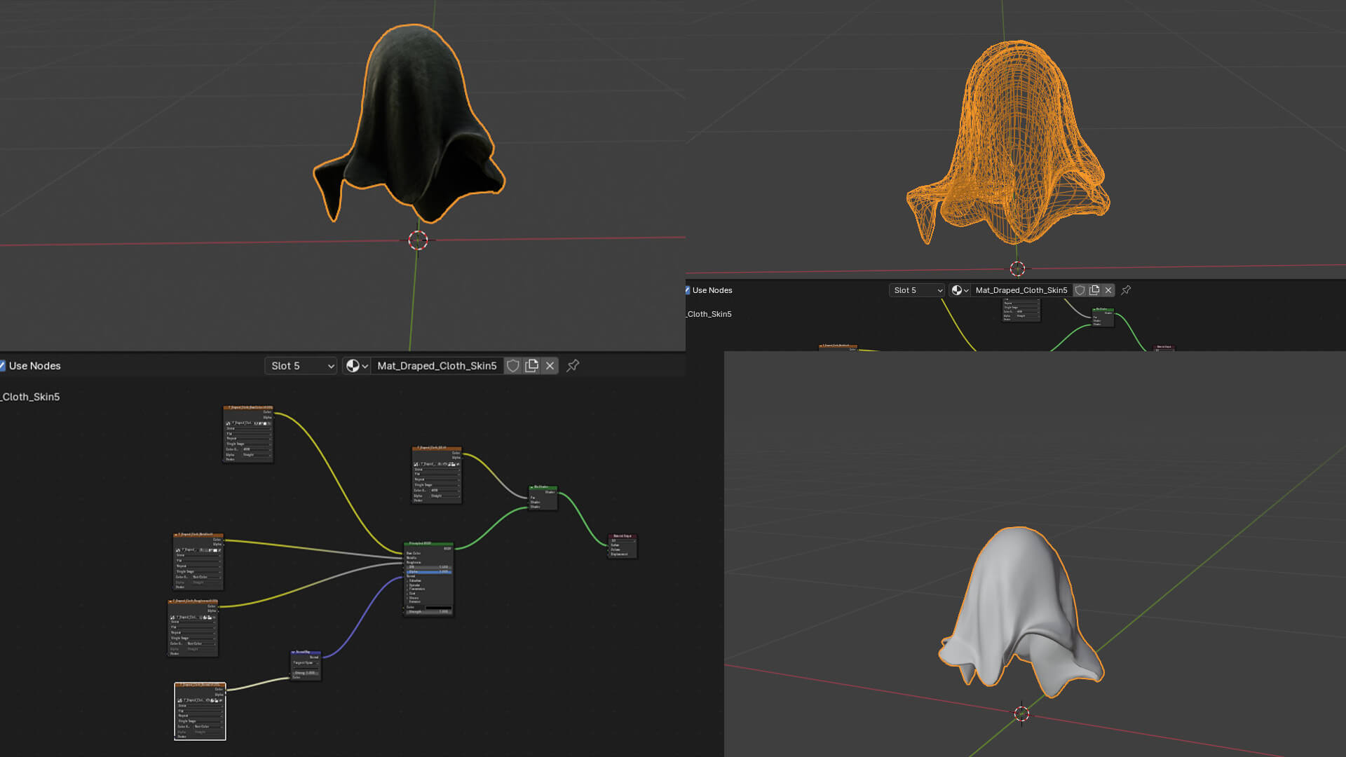 Creepy Draped Cloth - 3D Model by Valeria Miller