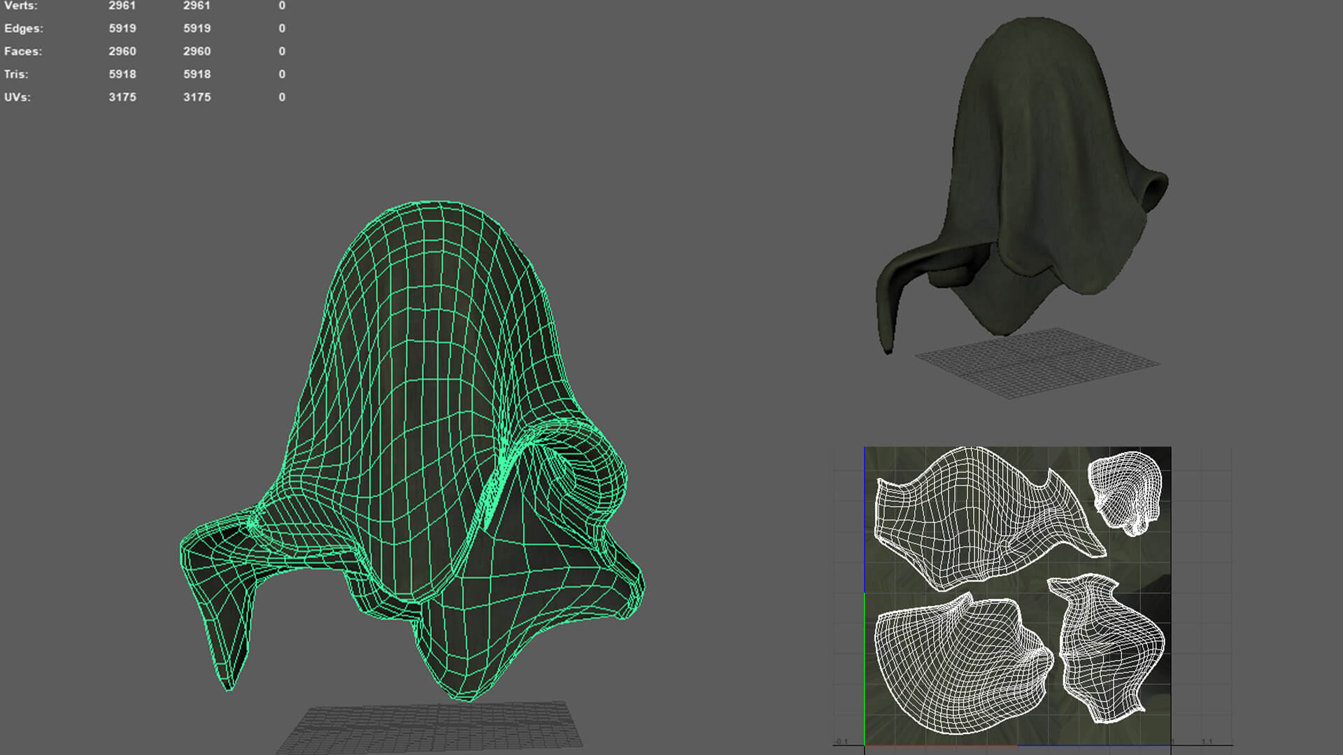 Creepy Draped Cloth - 3D Model by Valeria Miller