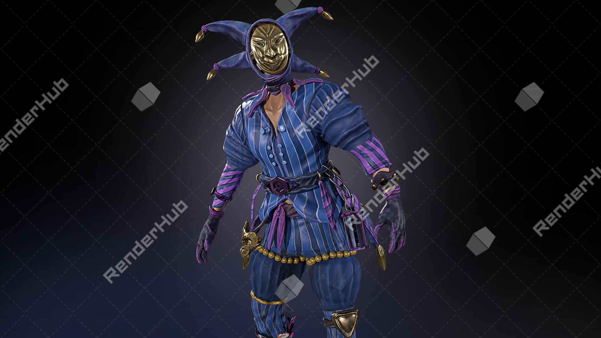 Creepy Jester Character Images - Stock Image by Valeria Miller