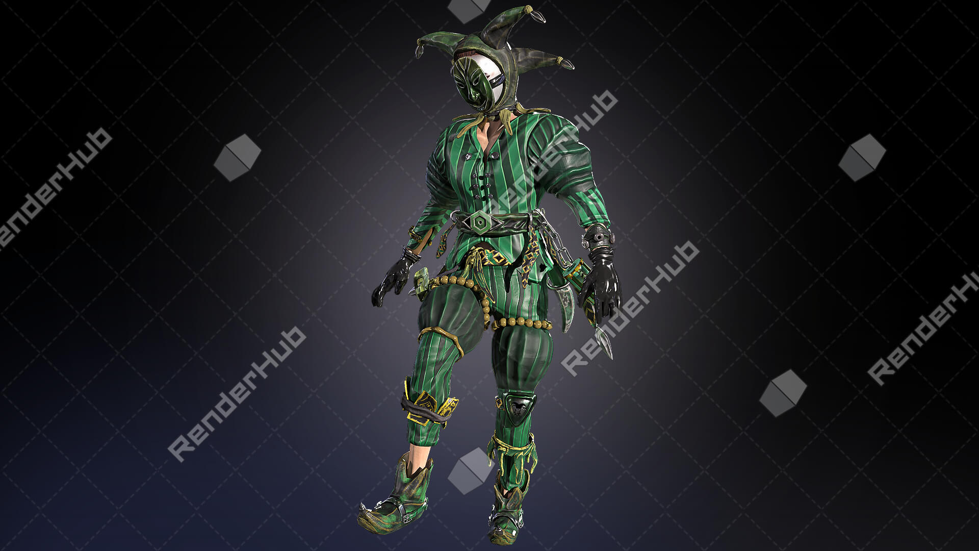 Creepy Jester Character Images - Stock Image by Valeria Miller