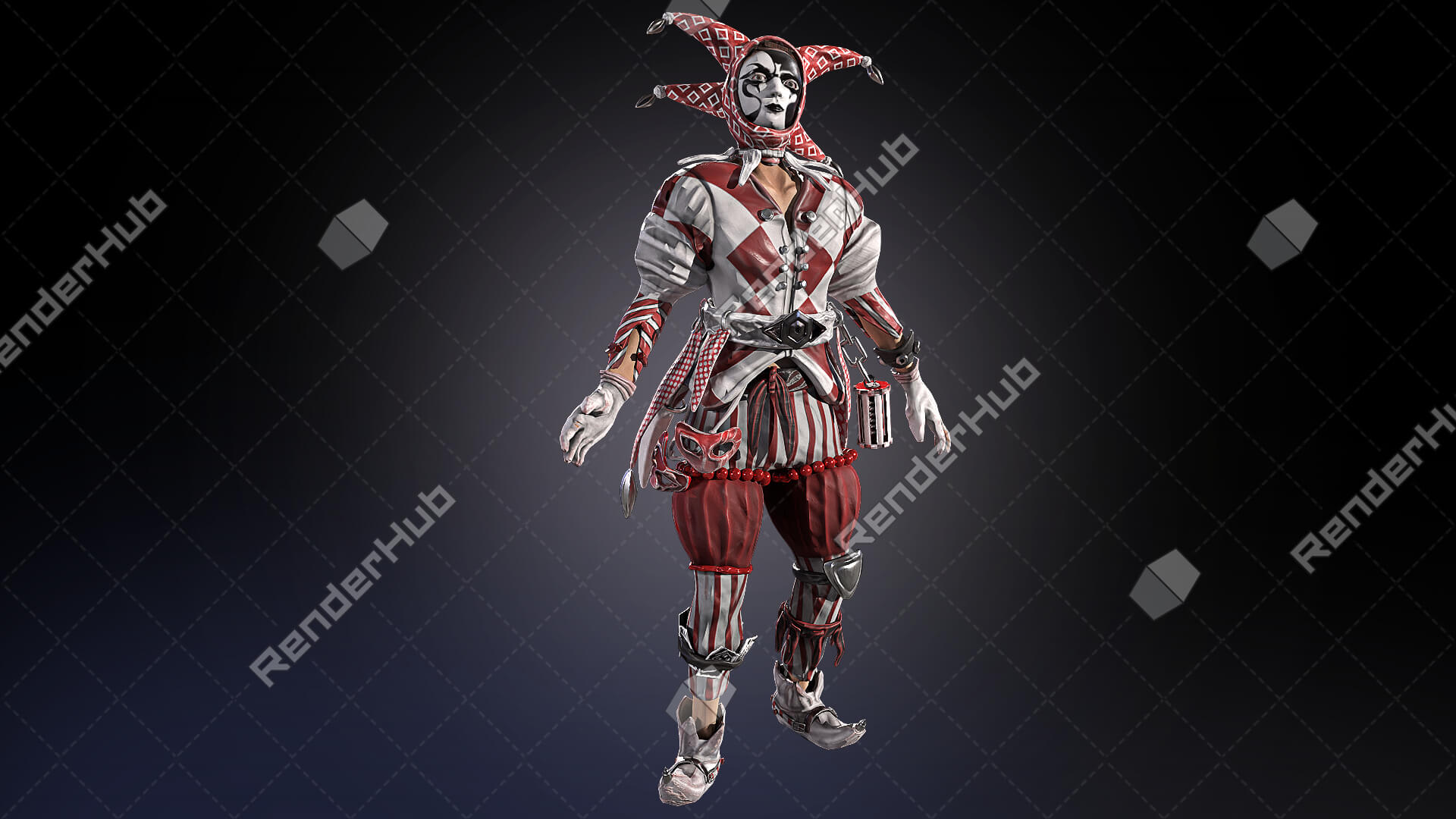 Creepy Jester Character Images - Stock Image by Valeria Miller