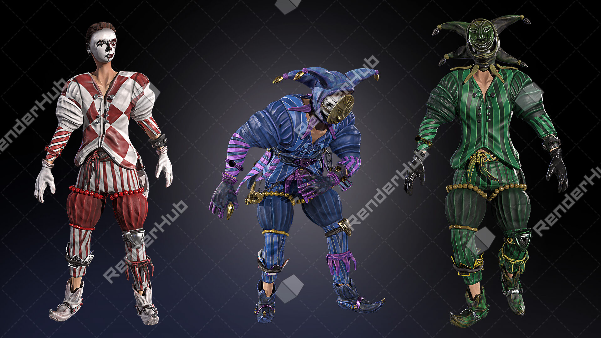 Creepy Jester Character Images - Stock Image by Valeria Miller