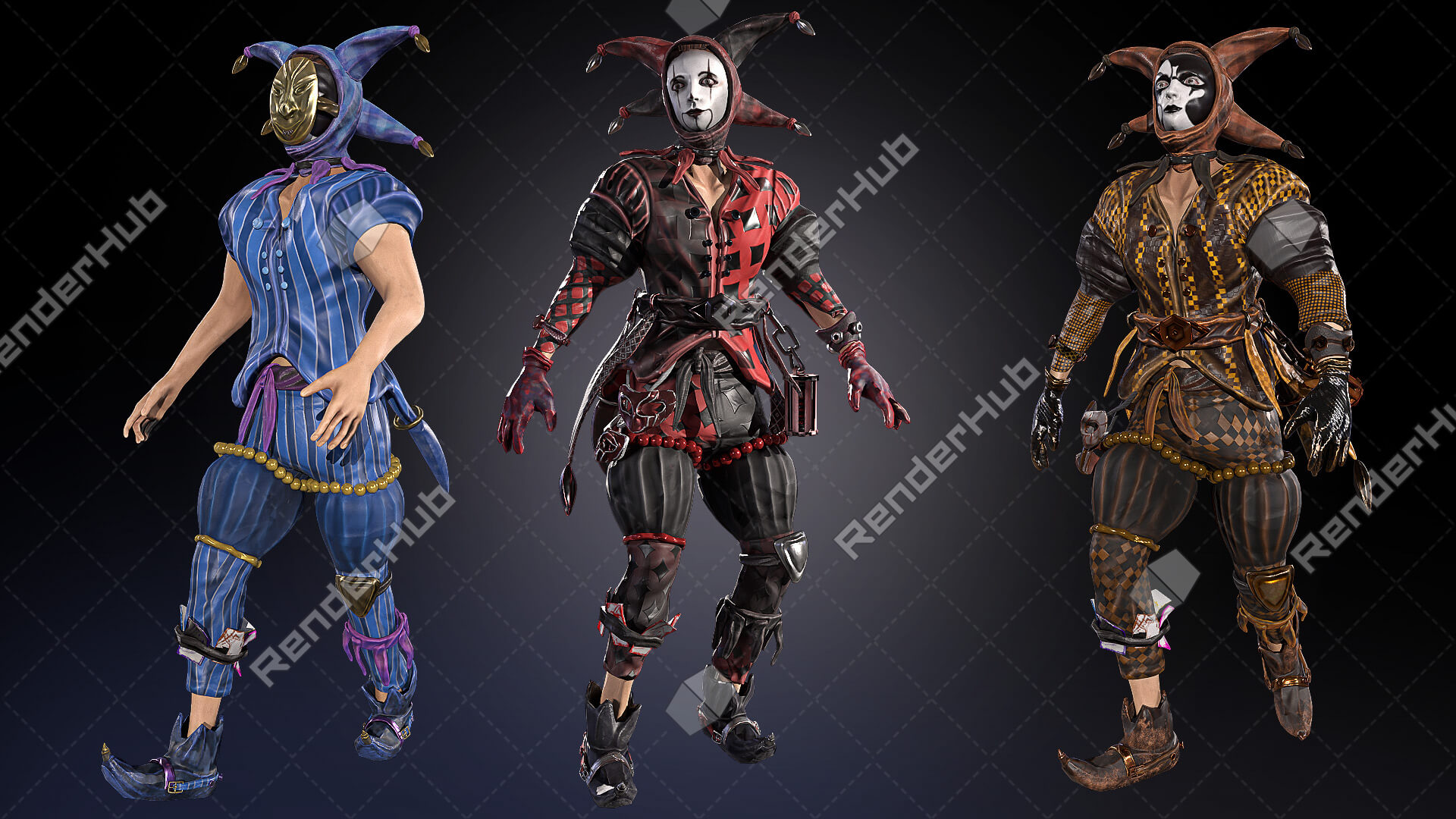Creepy Jester Character Images - Stock Image by Valeria Miller