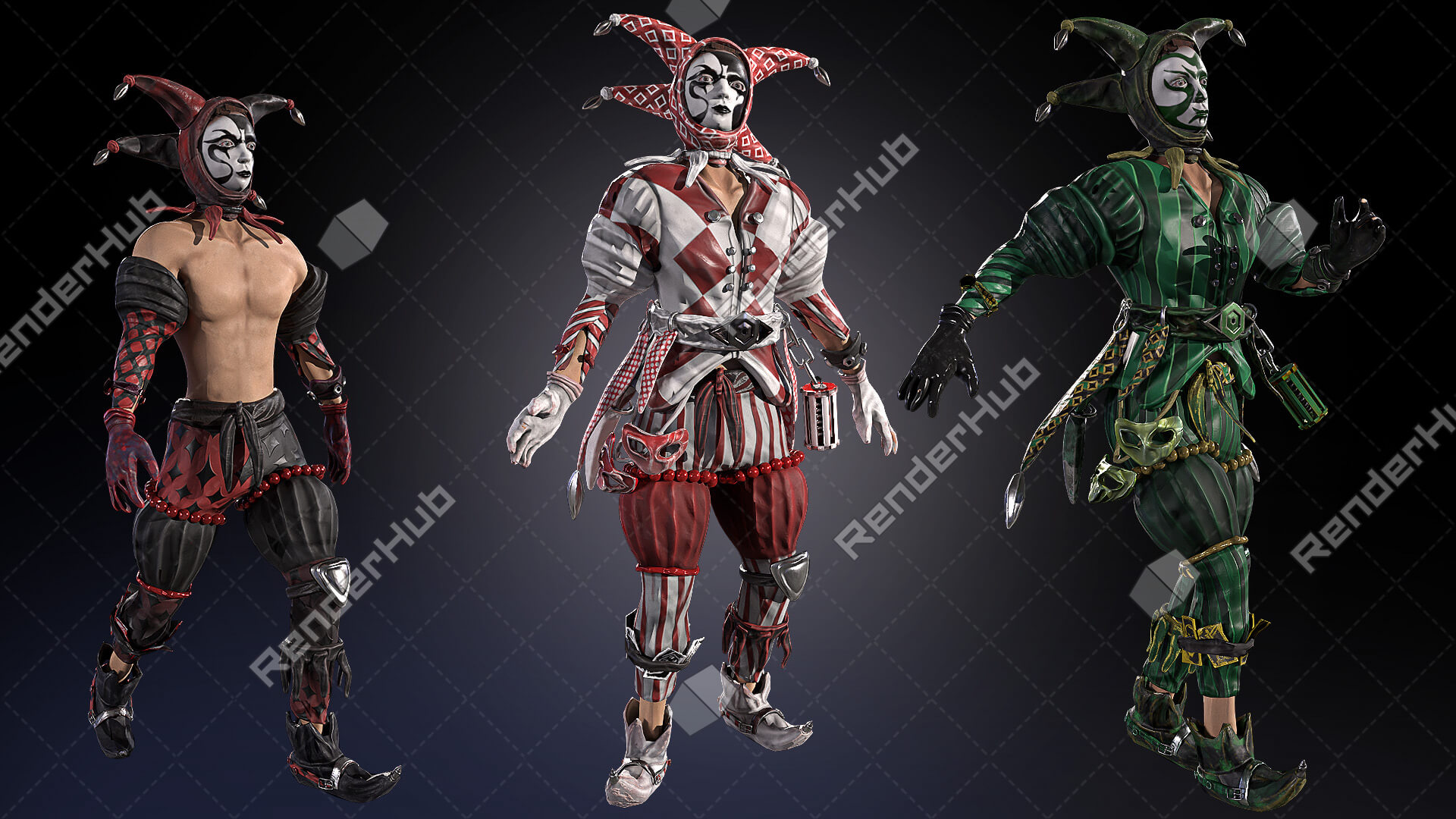 Creepy Jester Character Images - Stock Image by Valeria Miller