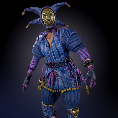 Creepy Jester Character Images - Stock Image by Valeria Miller