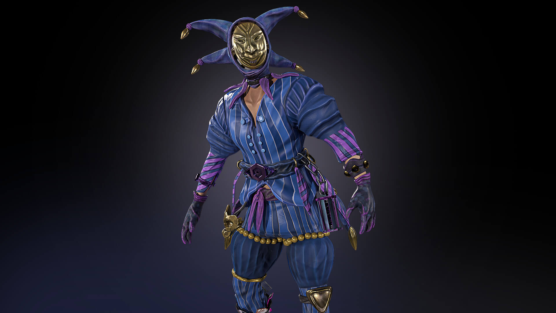 Creepy Jester - 3D Model by Valeria Miller
