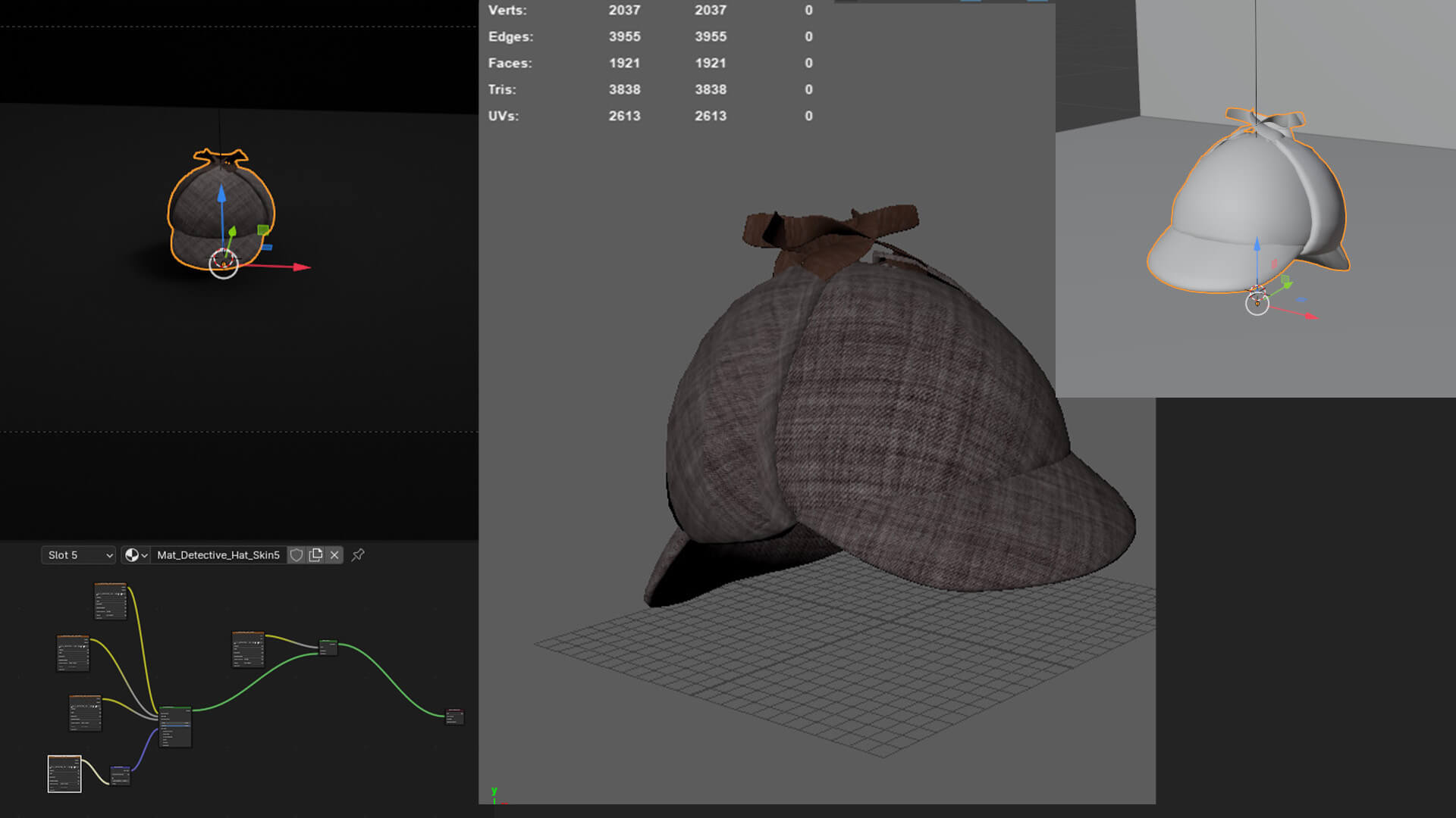 Detective Hat - 3D Model by Valeria Miller